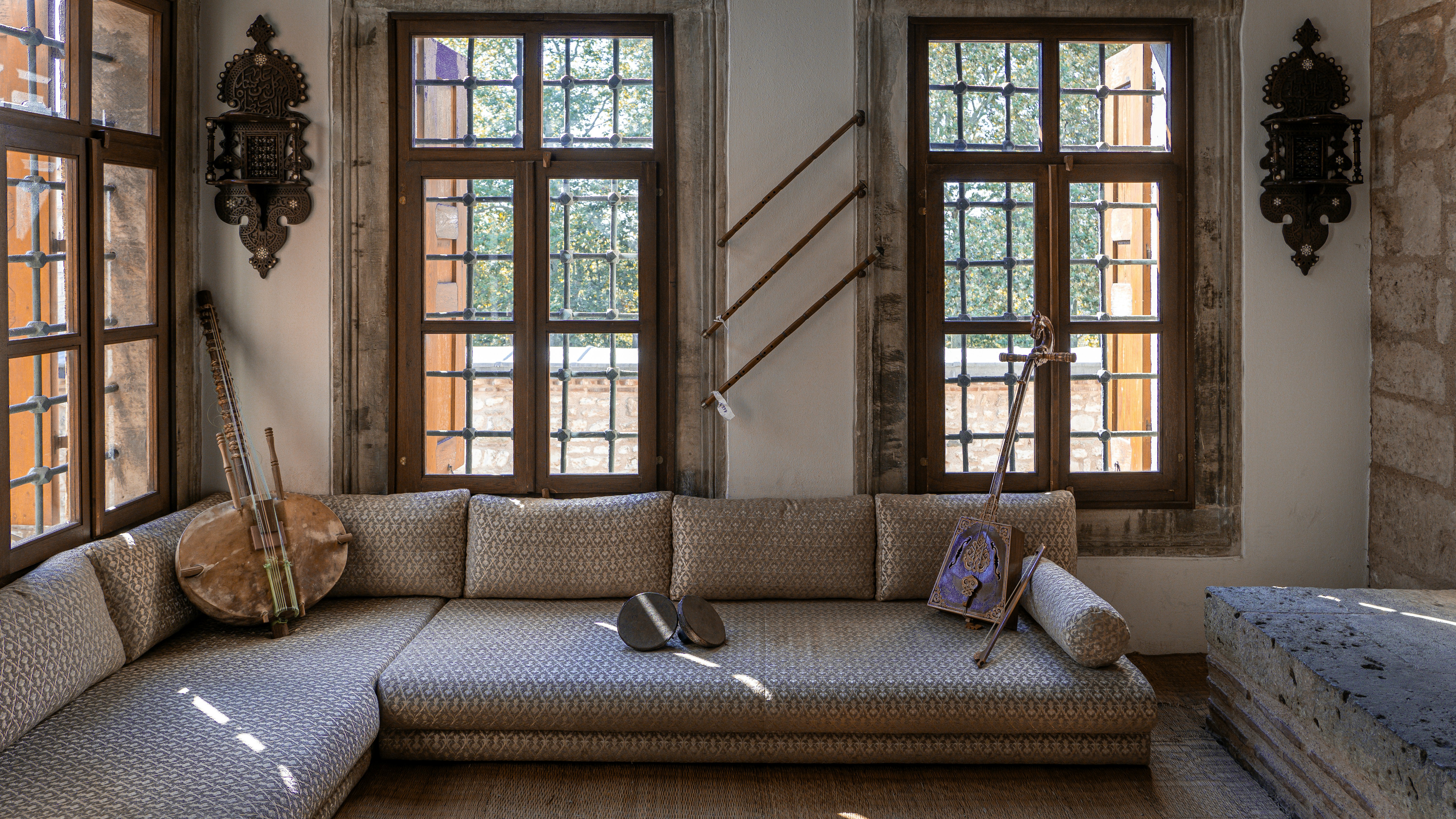 Sunlit Lounge In a Rustic Haven