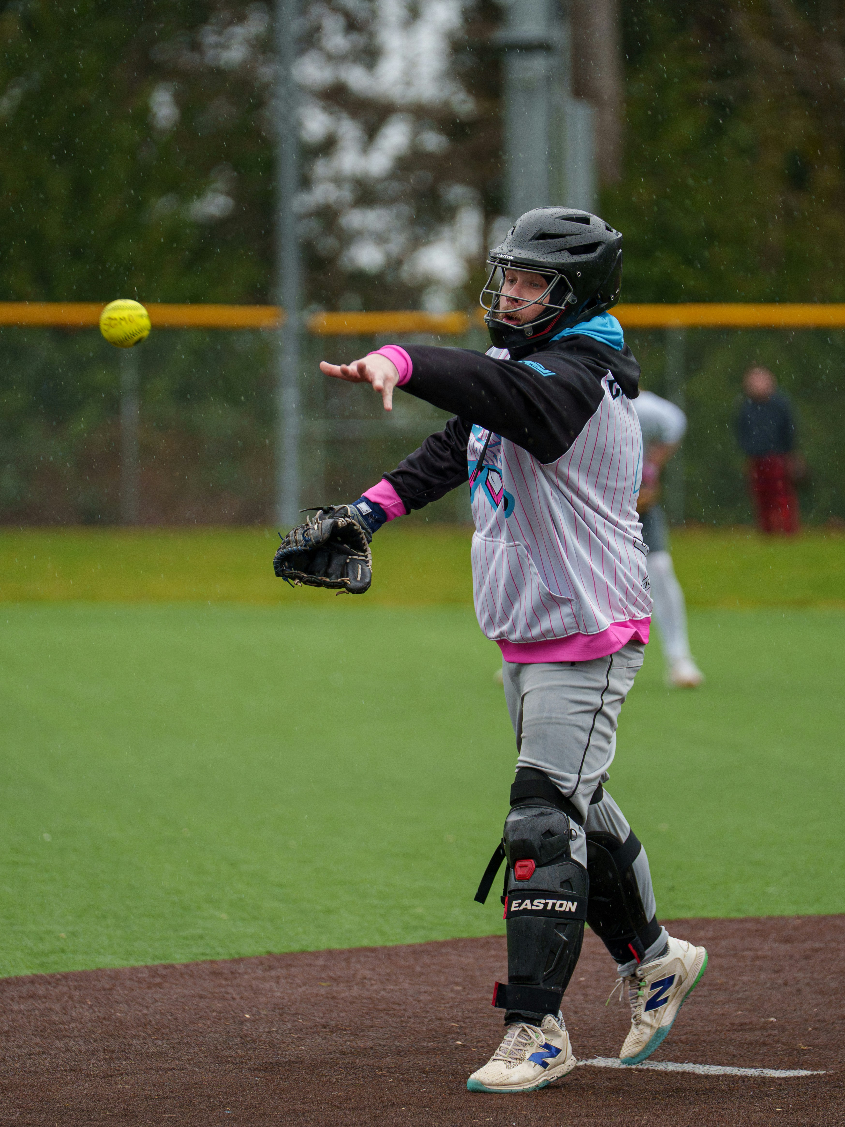 Runner's Pitch: The Pitcher's Moment in the Rain-dappled Field