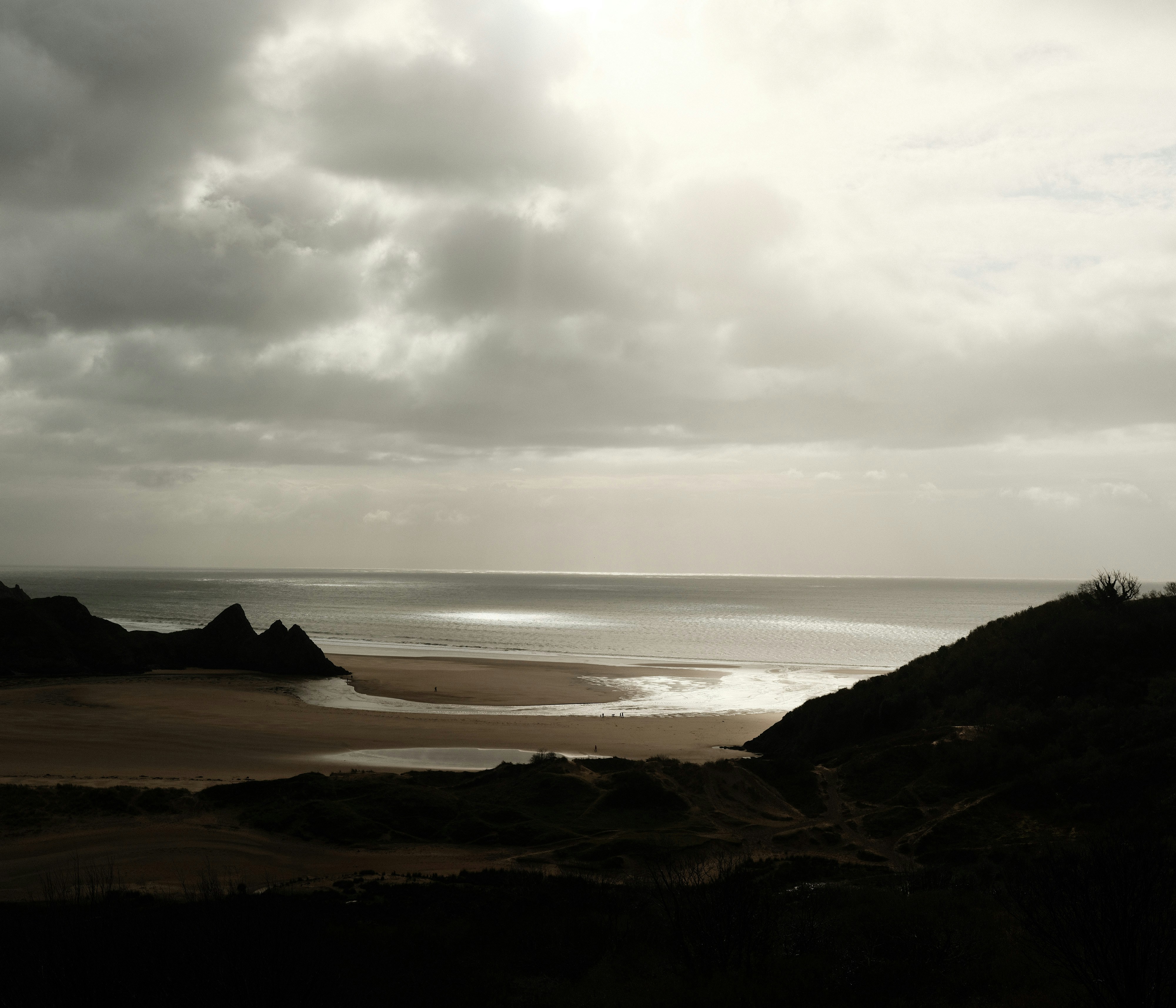 Hushed Dunes and Silver Shore at Dusk