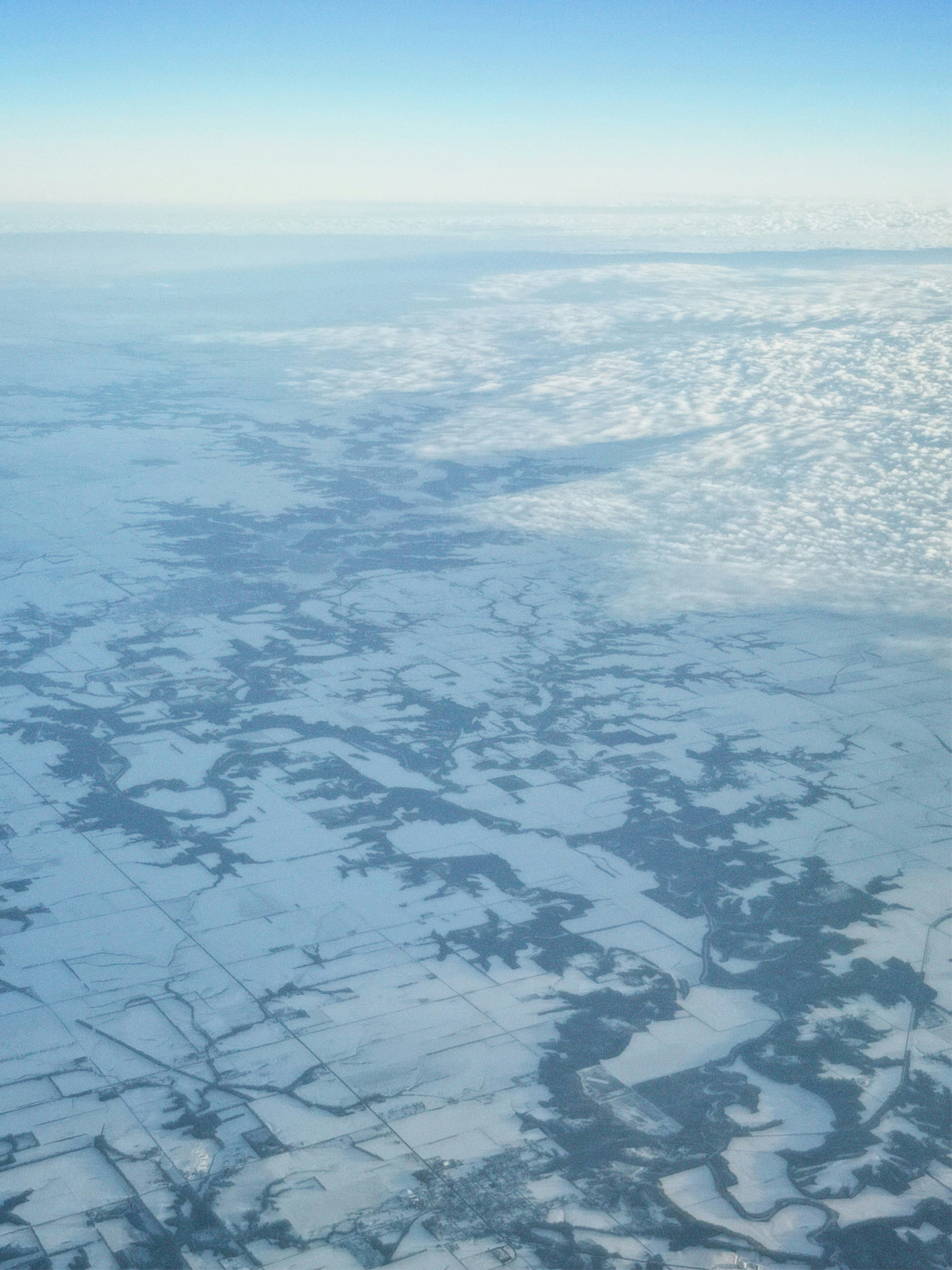 Icy Patchwork from High Altitude