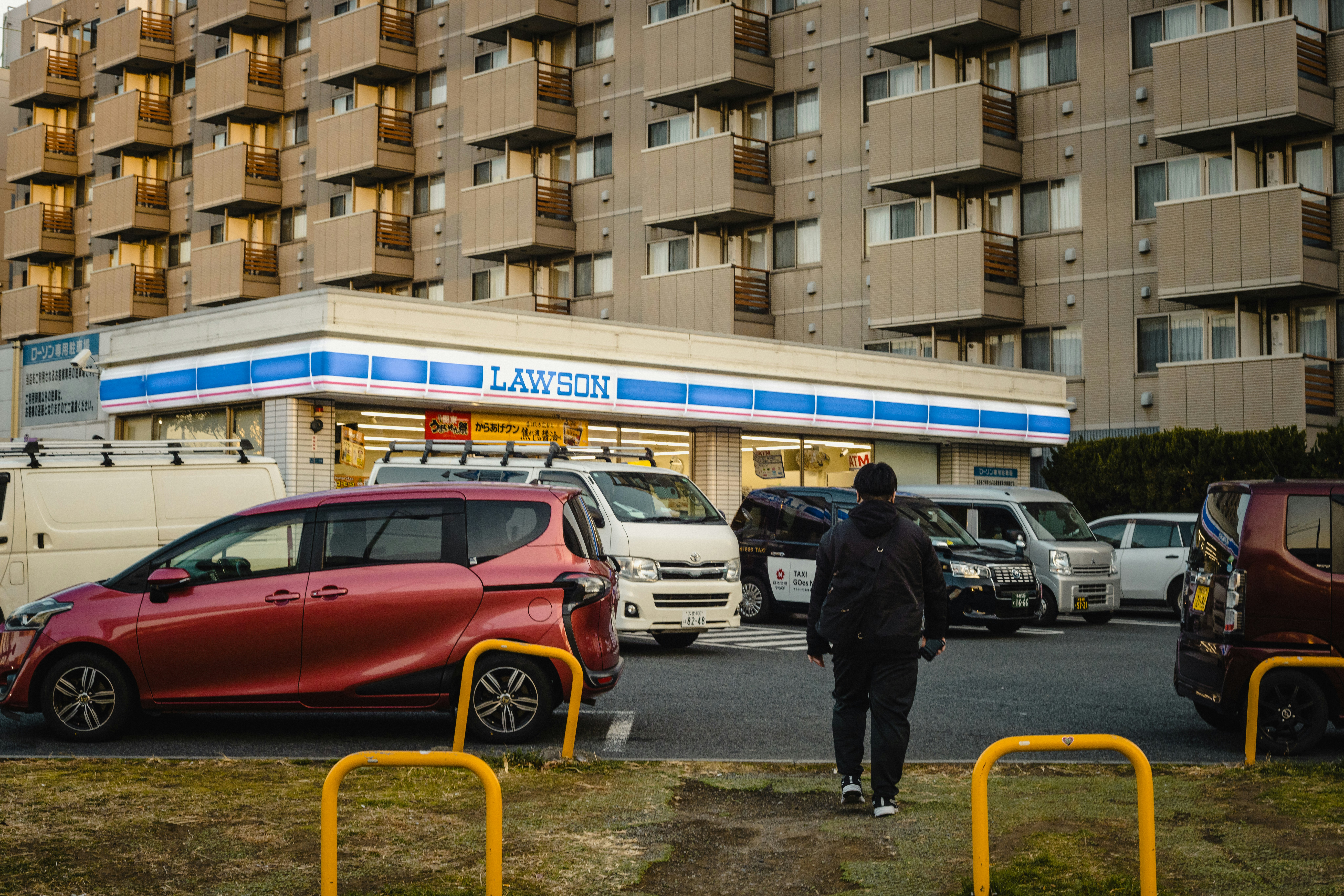 Front-Court Convergence at Lawson: A Pedestrian Crossing the Parking Lot