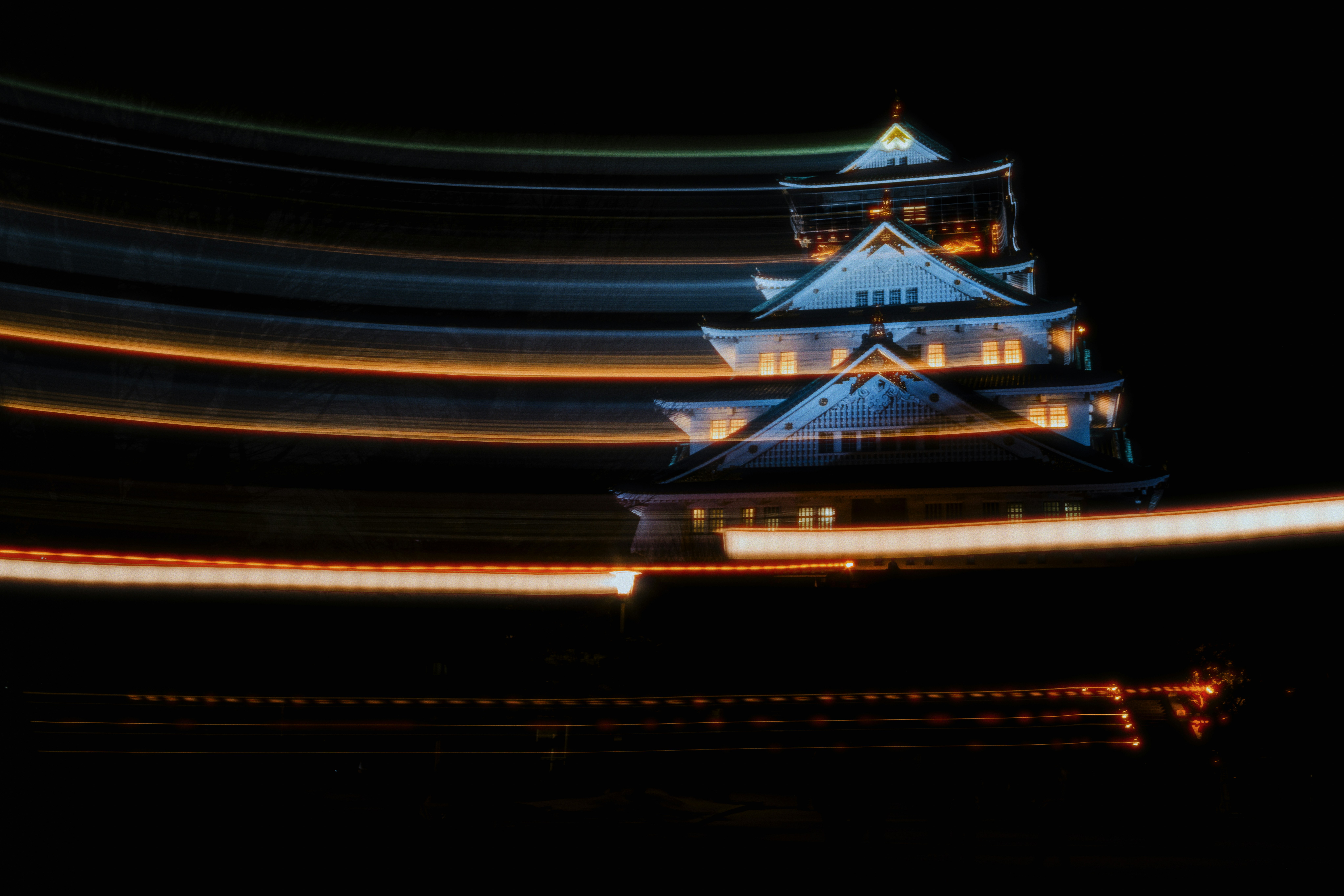 Luminous Rings Around a Night Fortress
