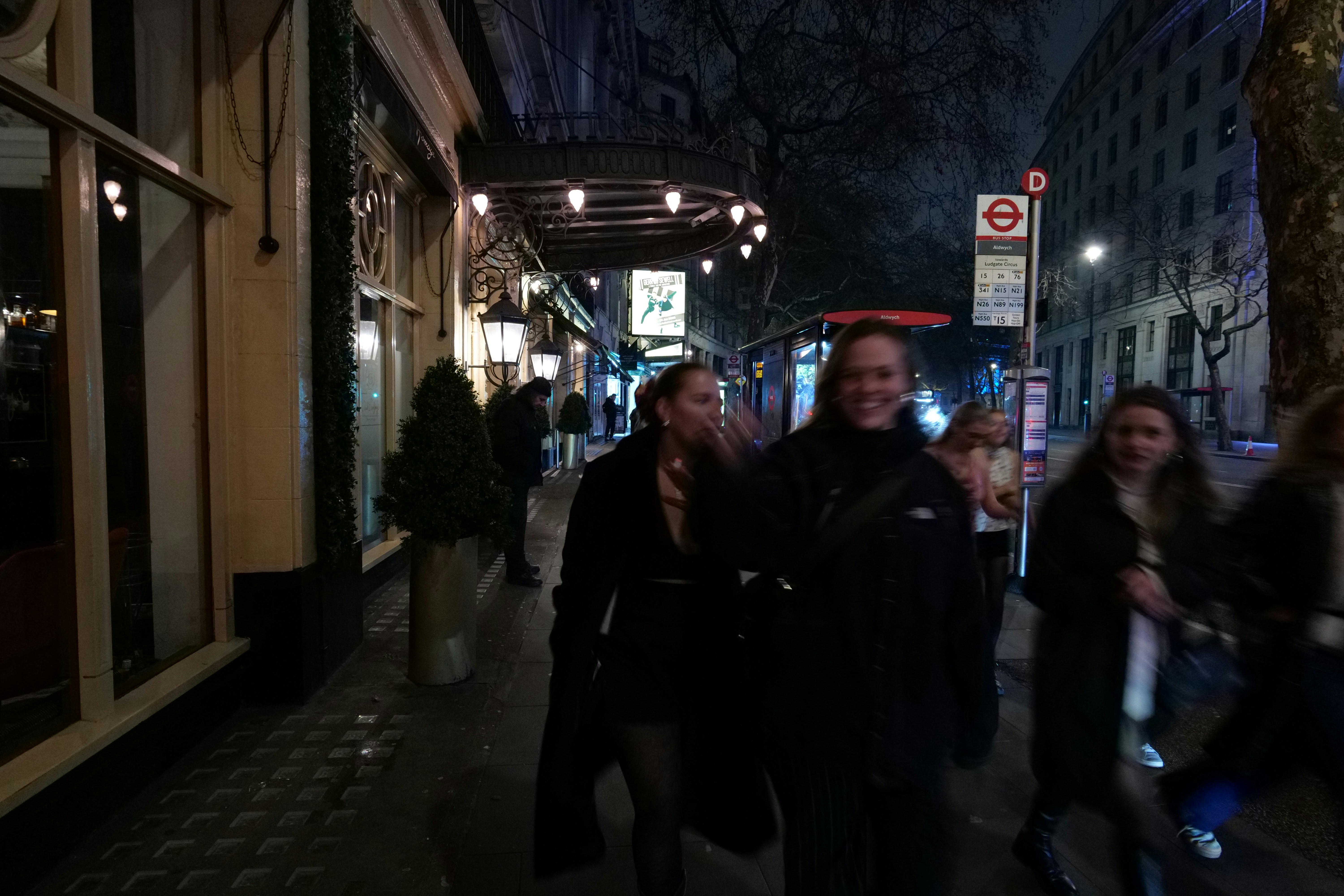 Midnight Stroll under Neon Lights