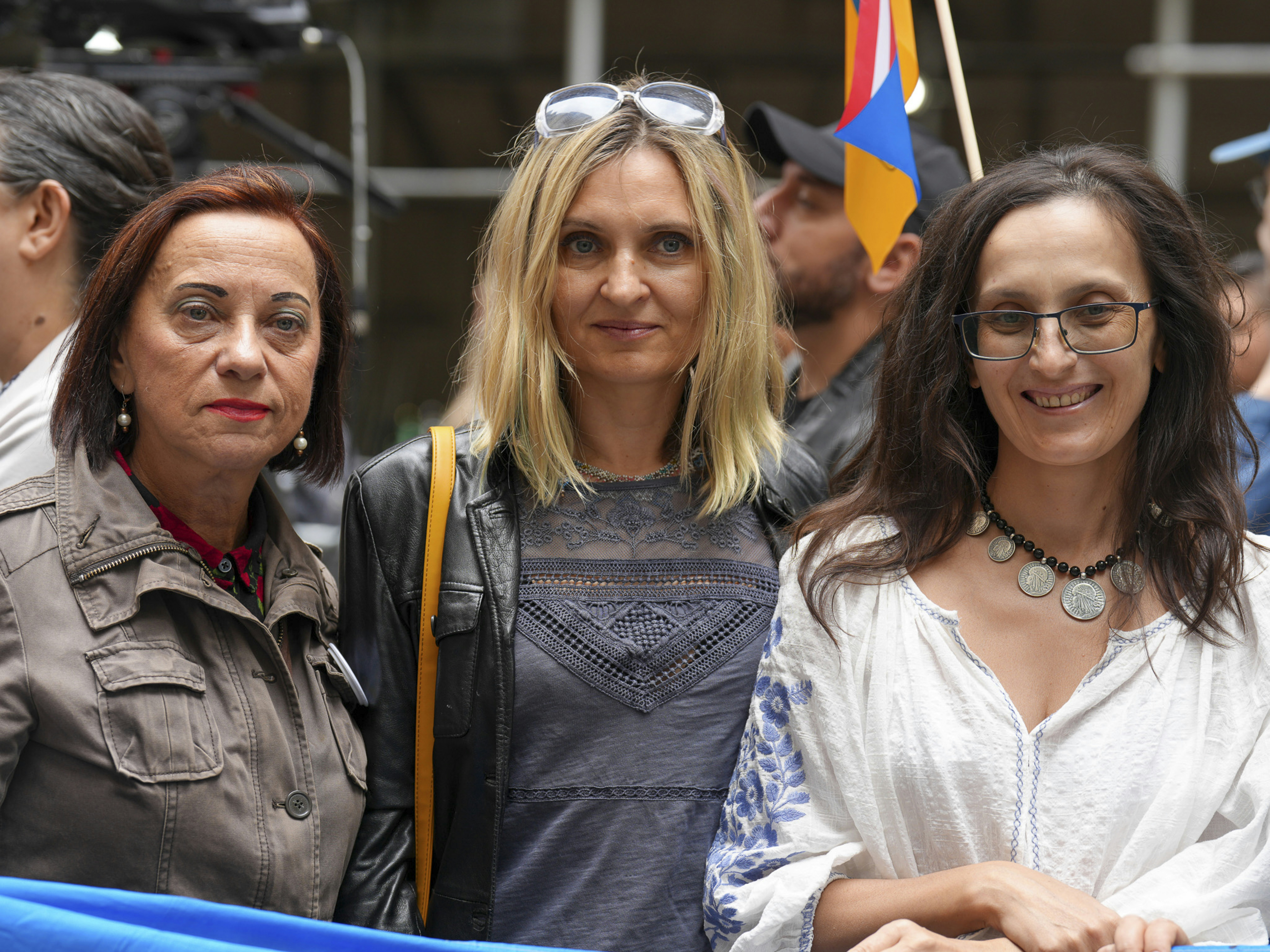 Three Women at a City Event
