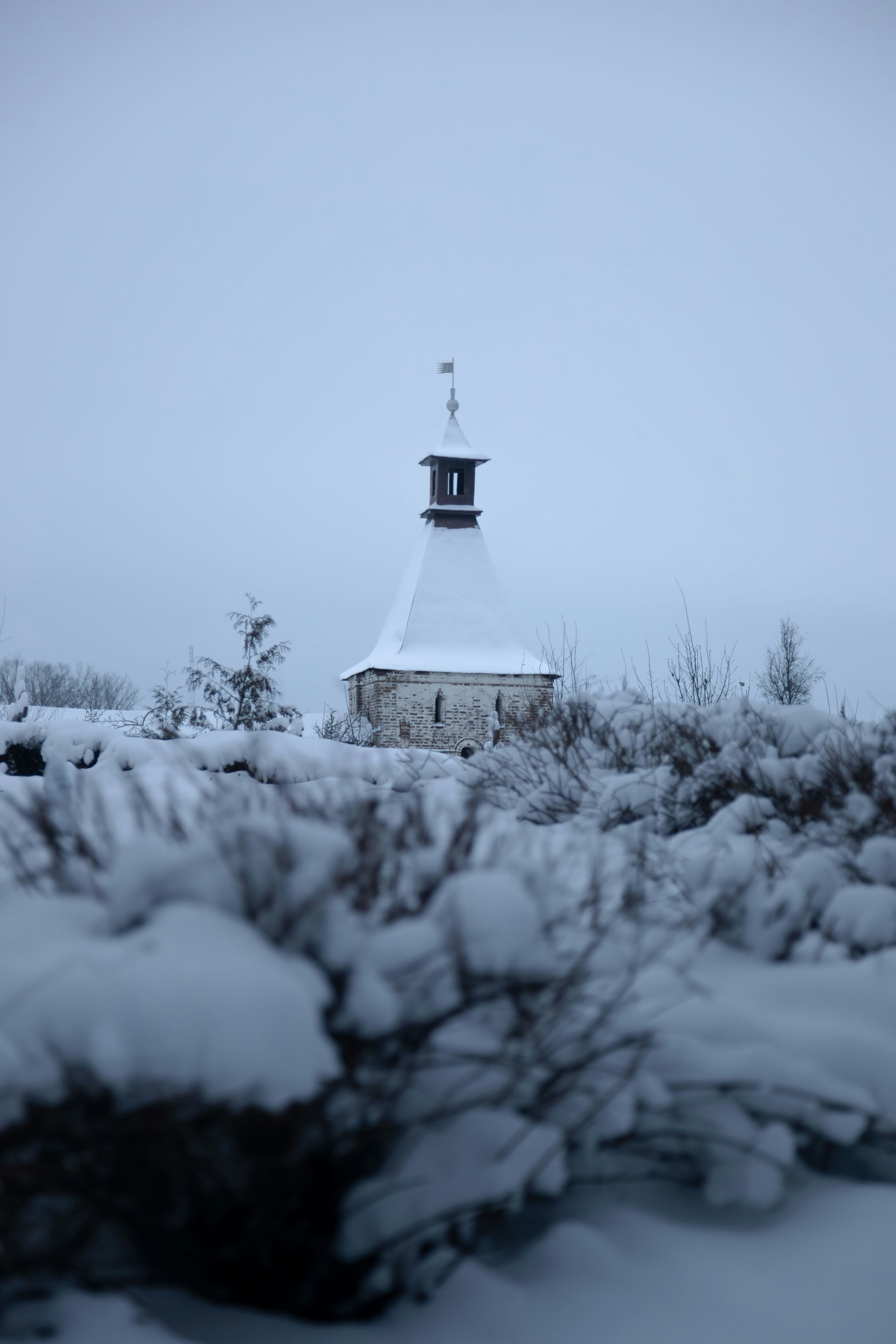 Snowbound Chapel Crowned by Winter Quiet