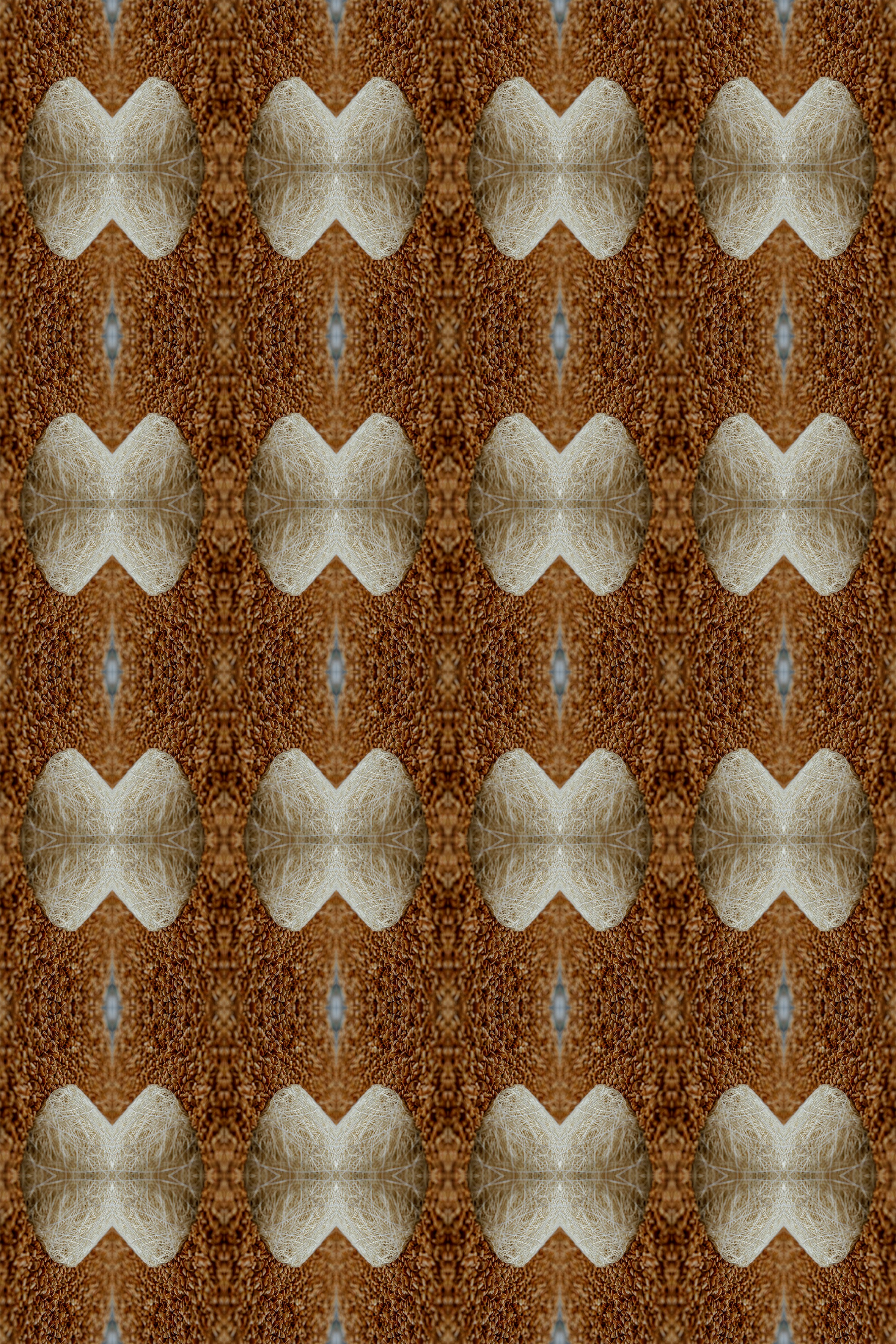 Symmetry in Repetitions: A Lattice of Brown and Ivory Orbs