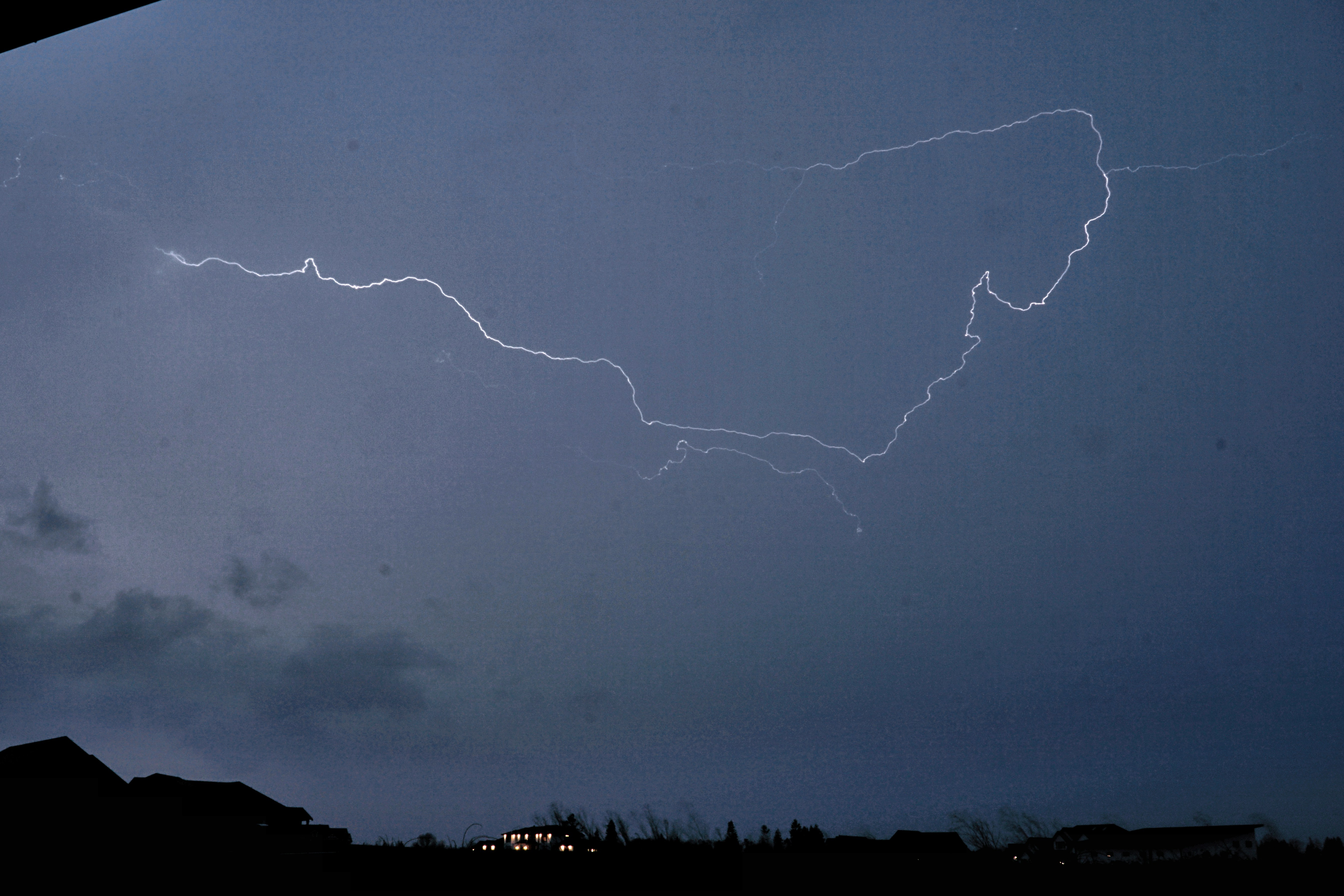Lightning Sketch over a Quiet Horizon