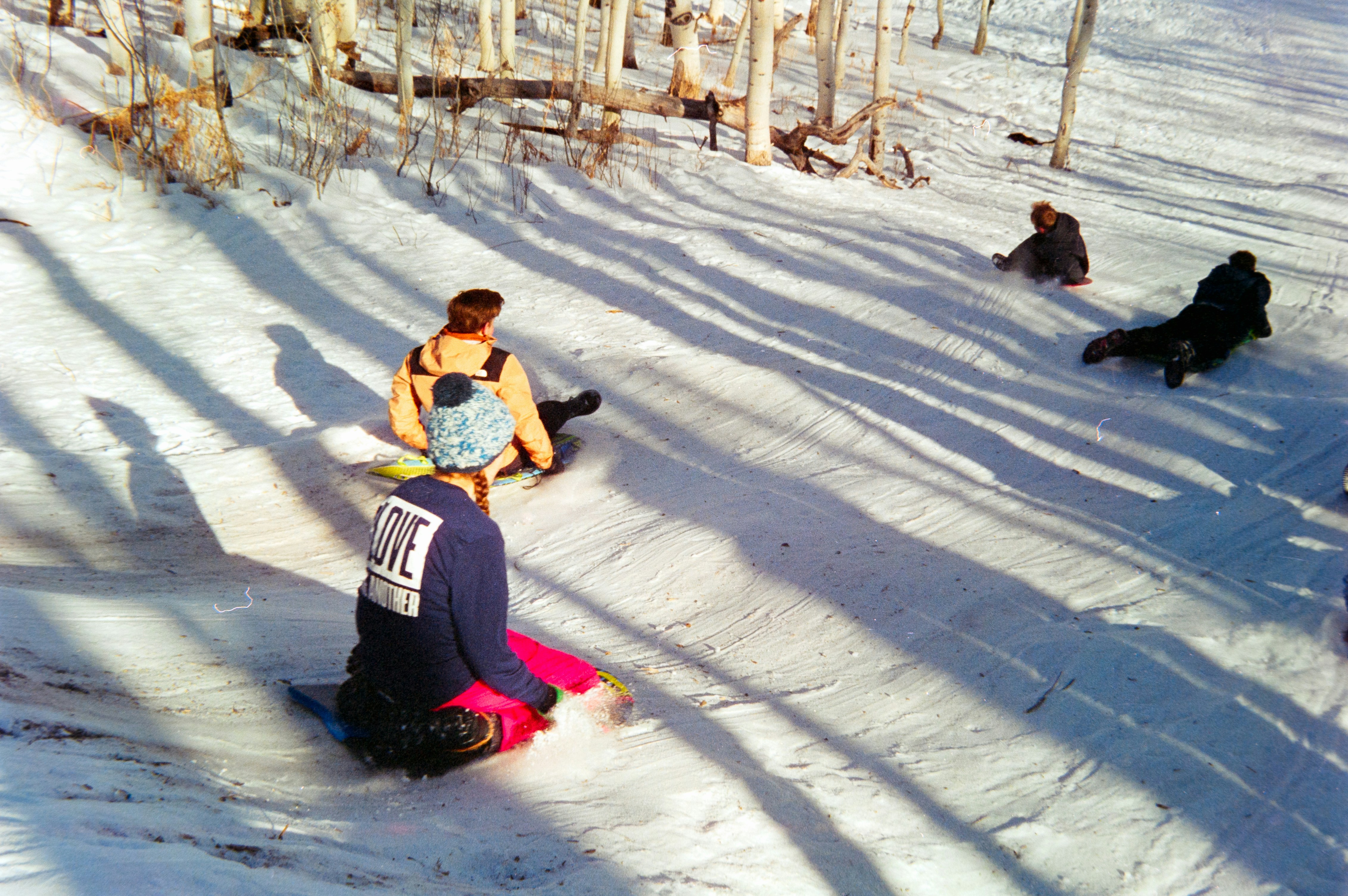 Snowboarder in a Beach of Shadows