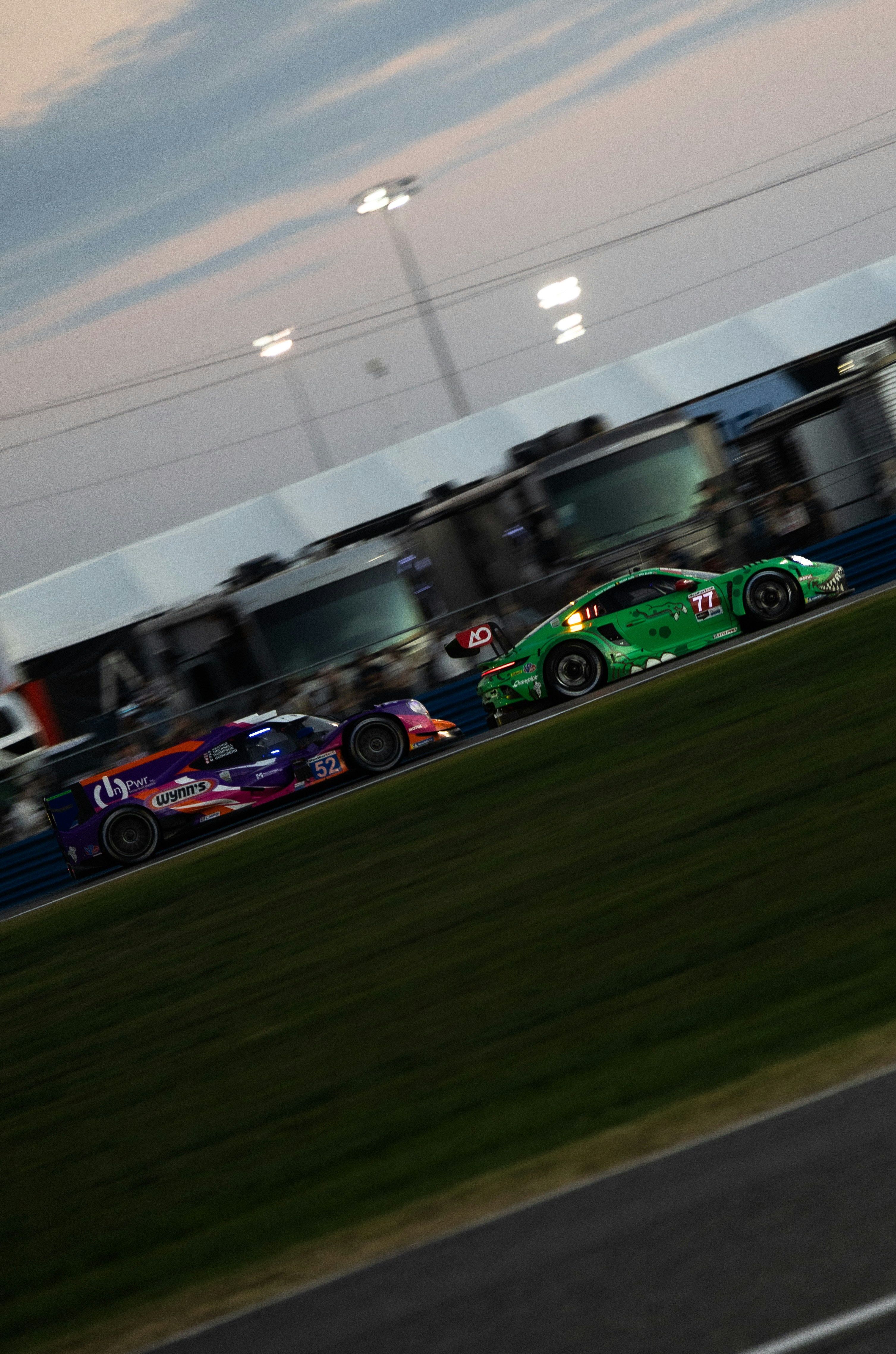 Green Lightning in a Whirlwind of Fire and Pit Lane