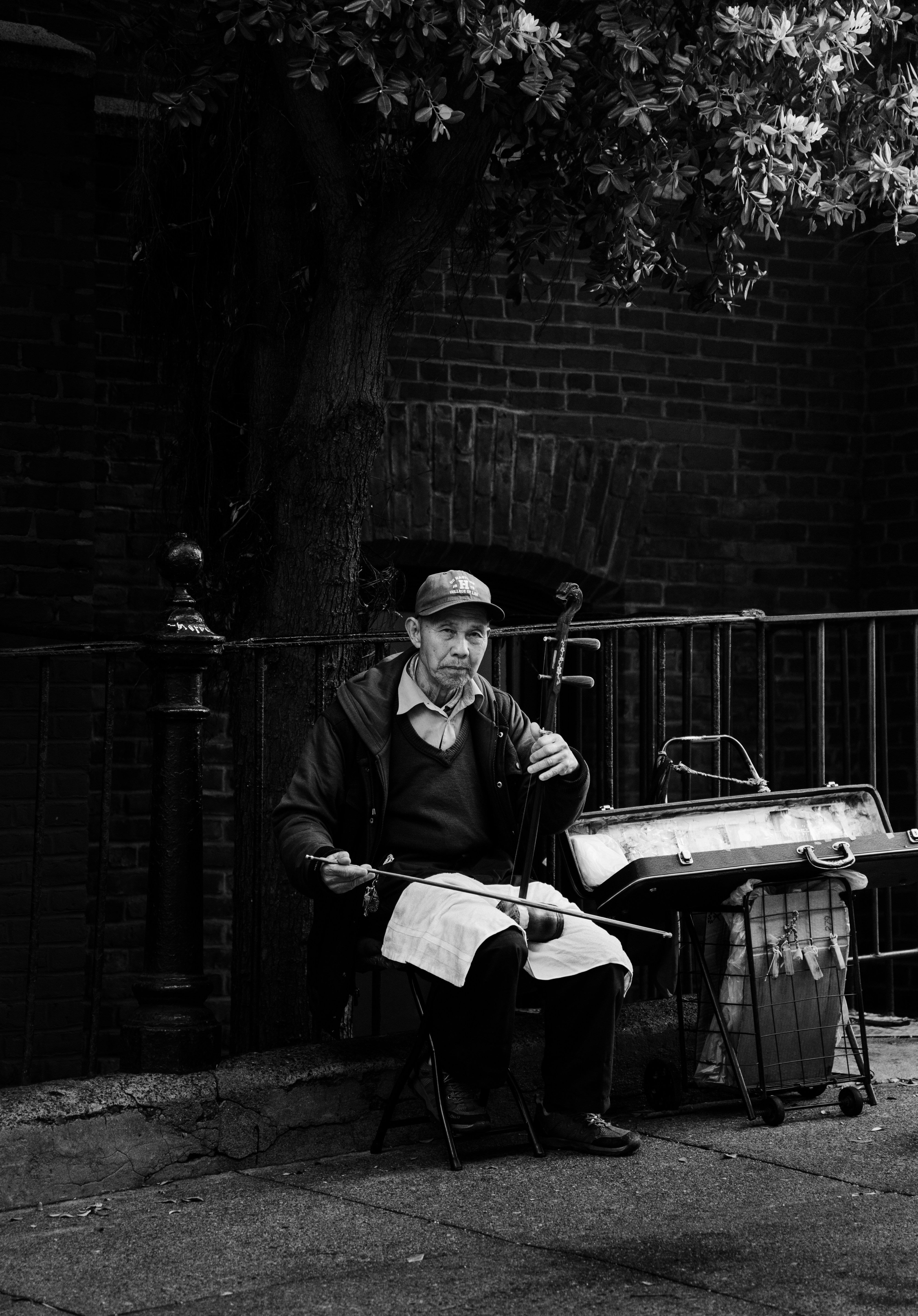 Street Corner Maestro: A Quiet Moment with the Charcoal Barrow