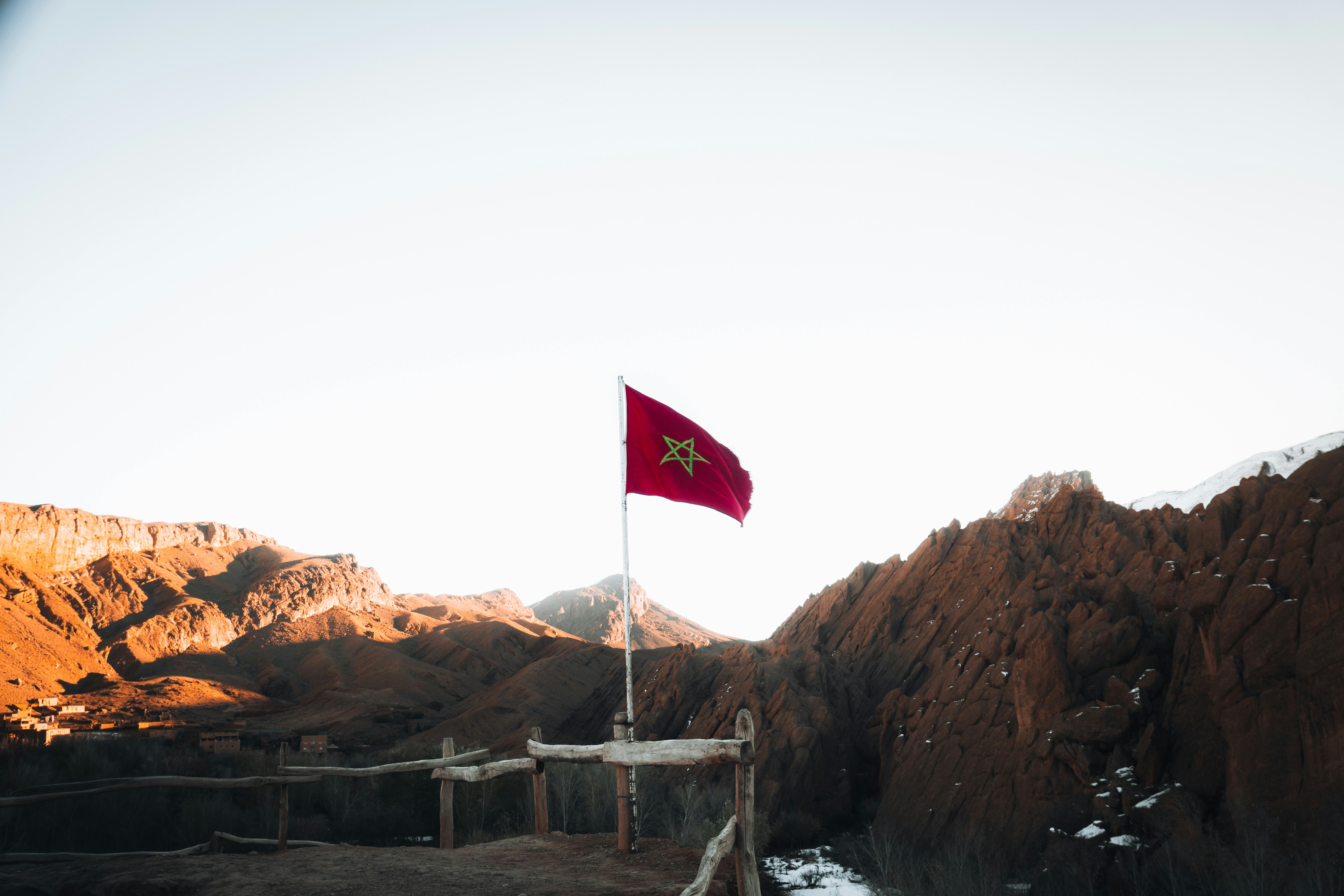 Flag over the Copper Ridge at Dusk