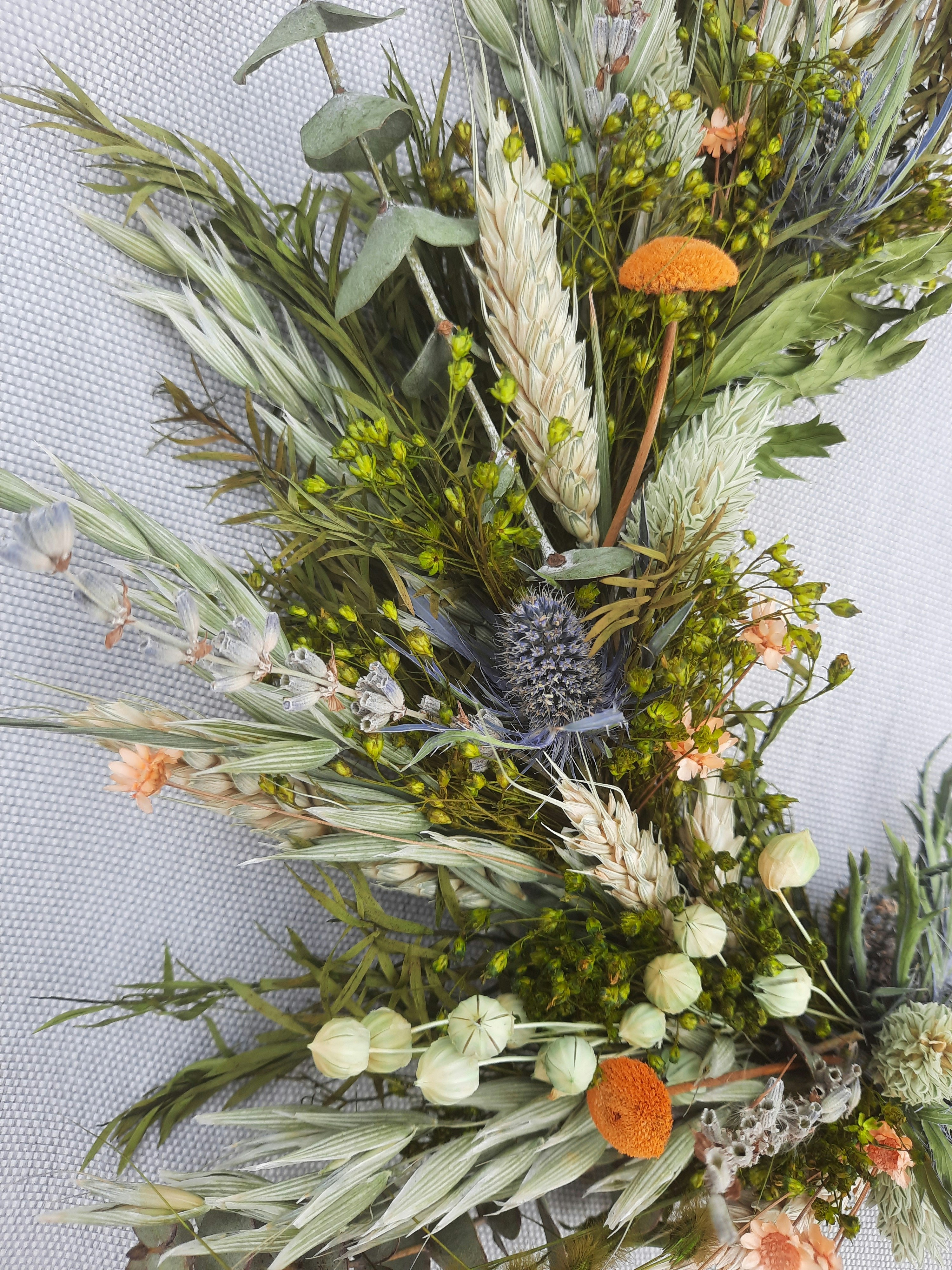 Wreath of Wild Grains and Blossoms