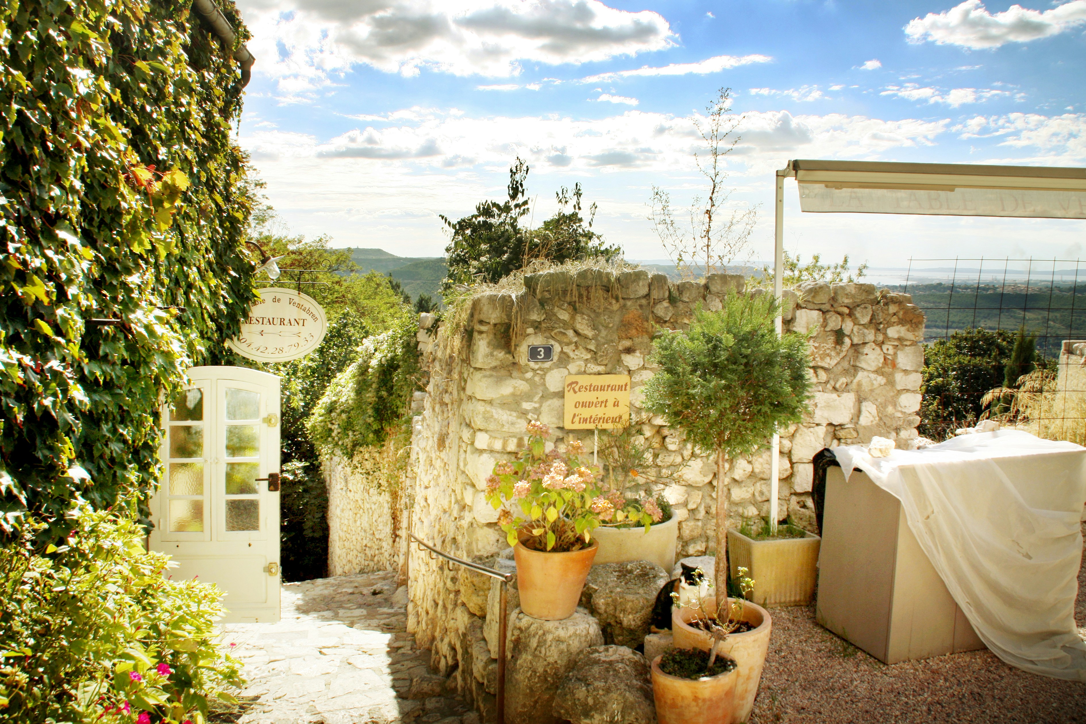 Sunlit Terrace at a Mediterranean Private Garden