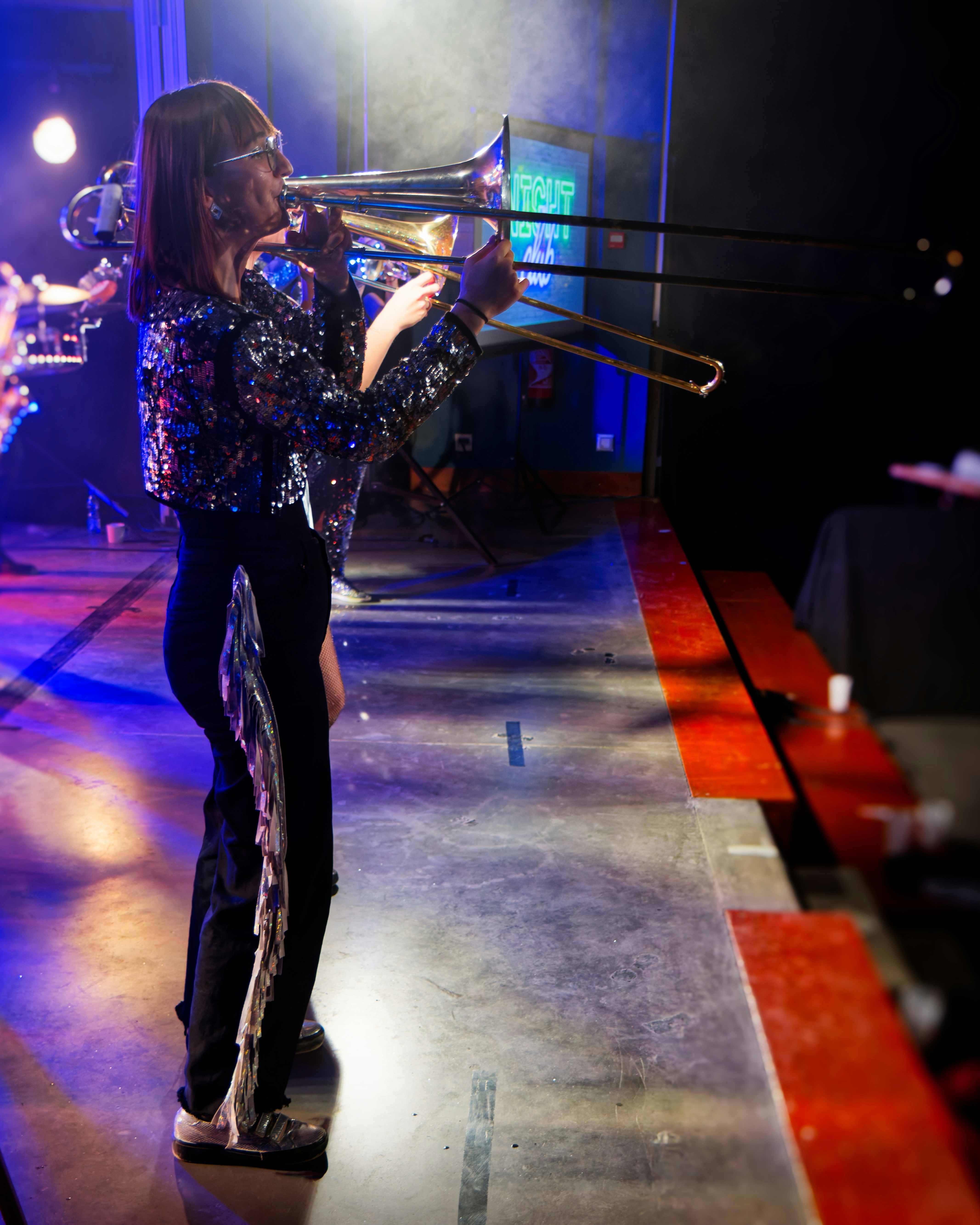 Brass on Stage: A Spotlighted Trombone Solo