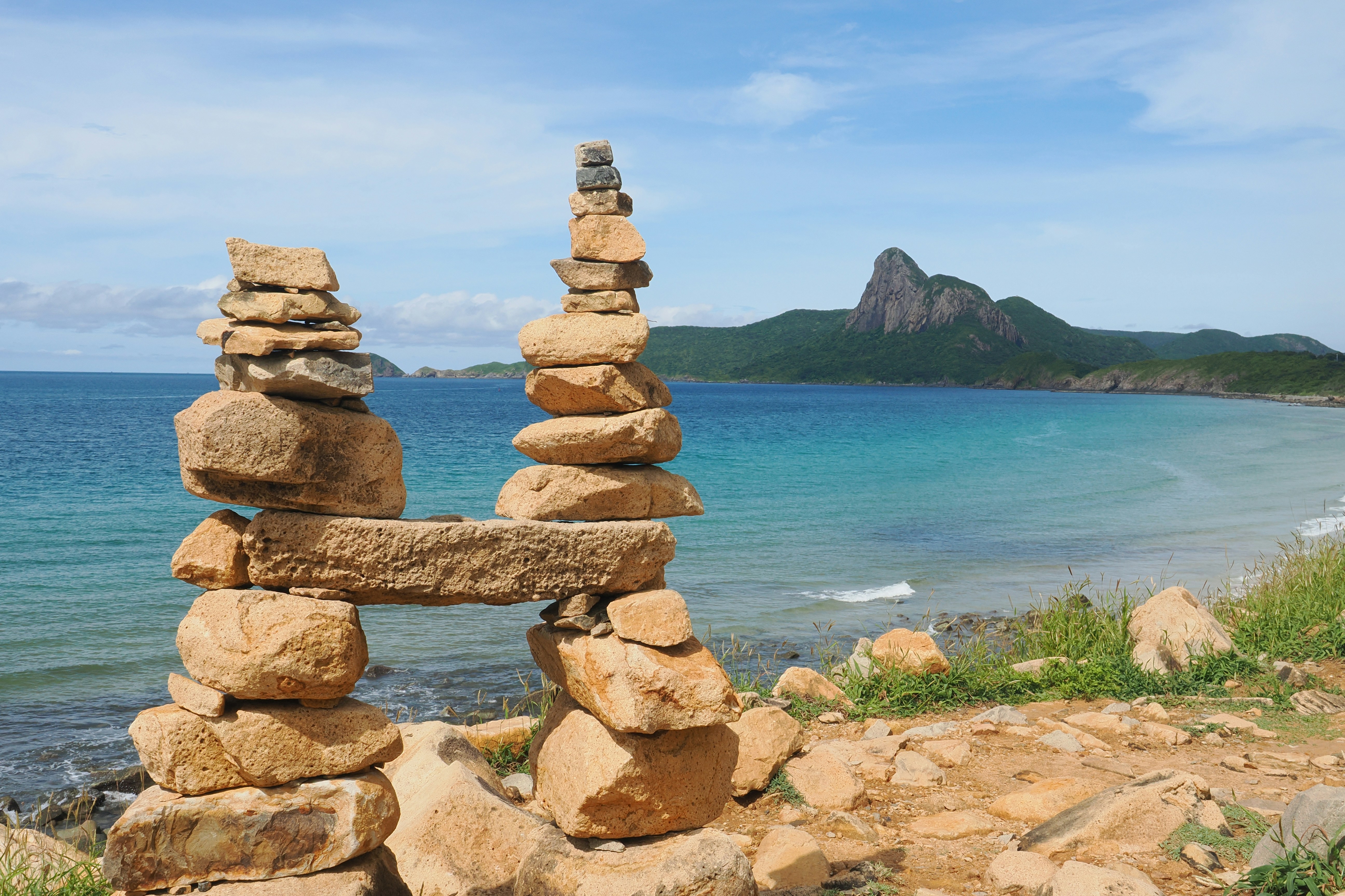 Balanced Stones by the Sea