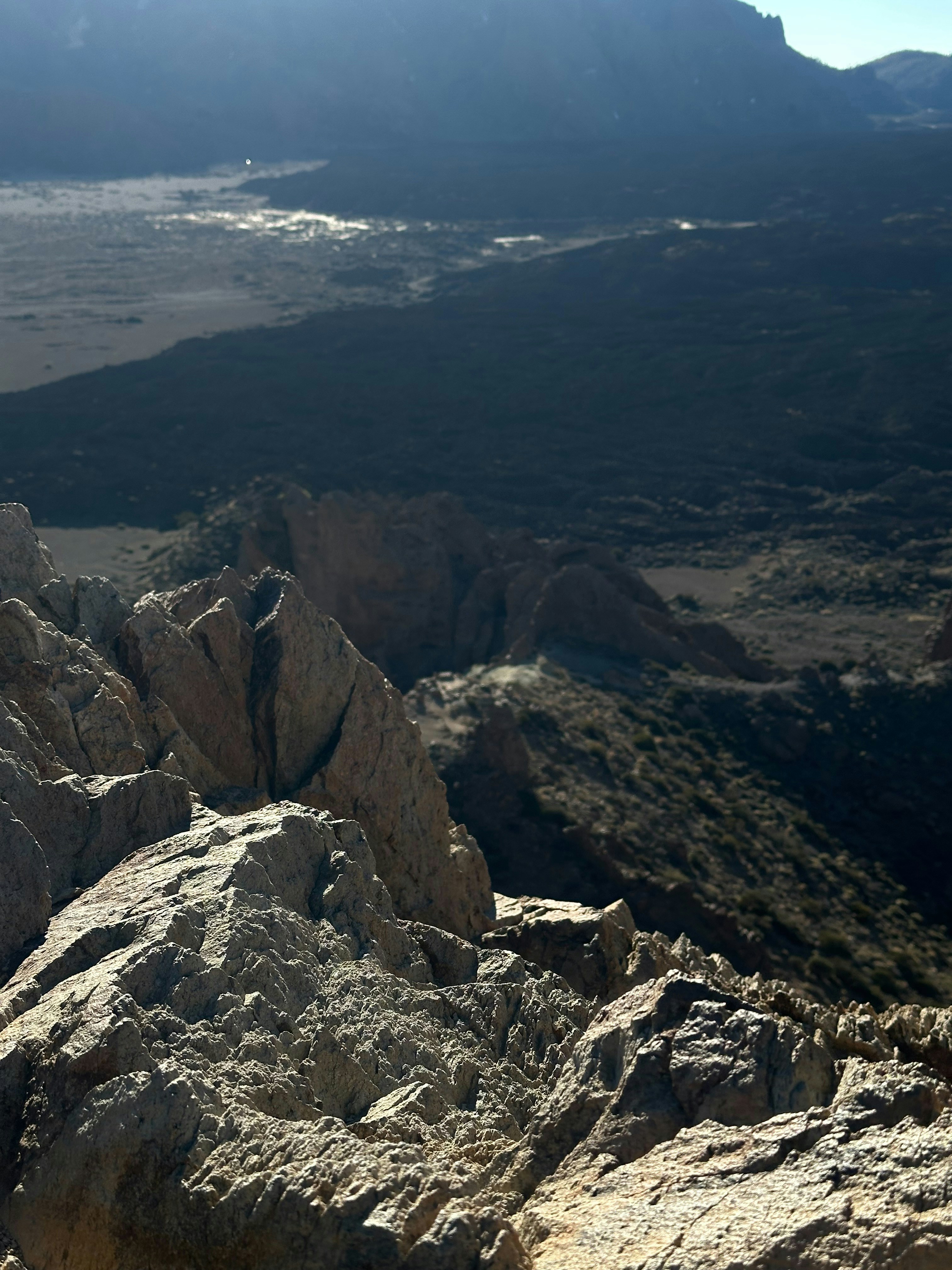 Rugged ridge Overlook at Distant Lava Plain