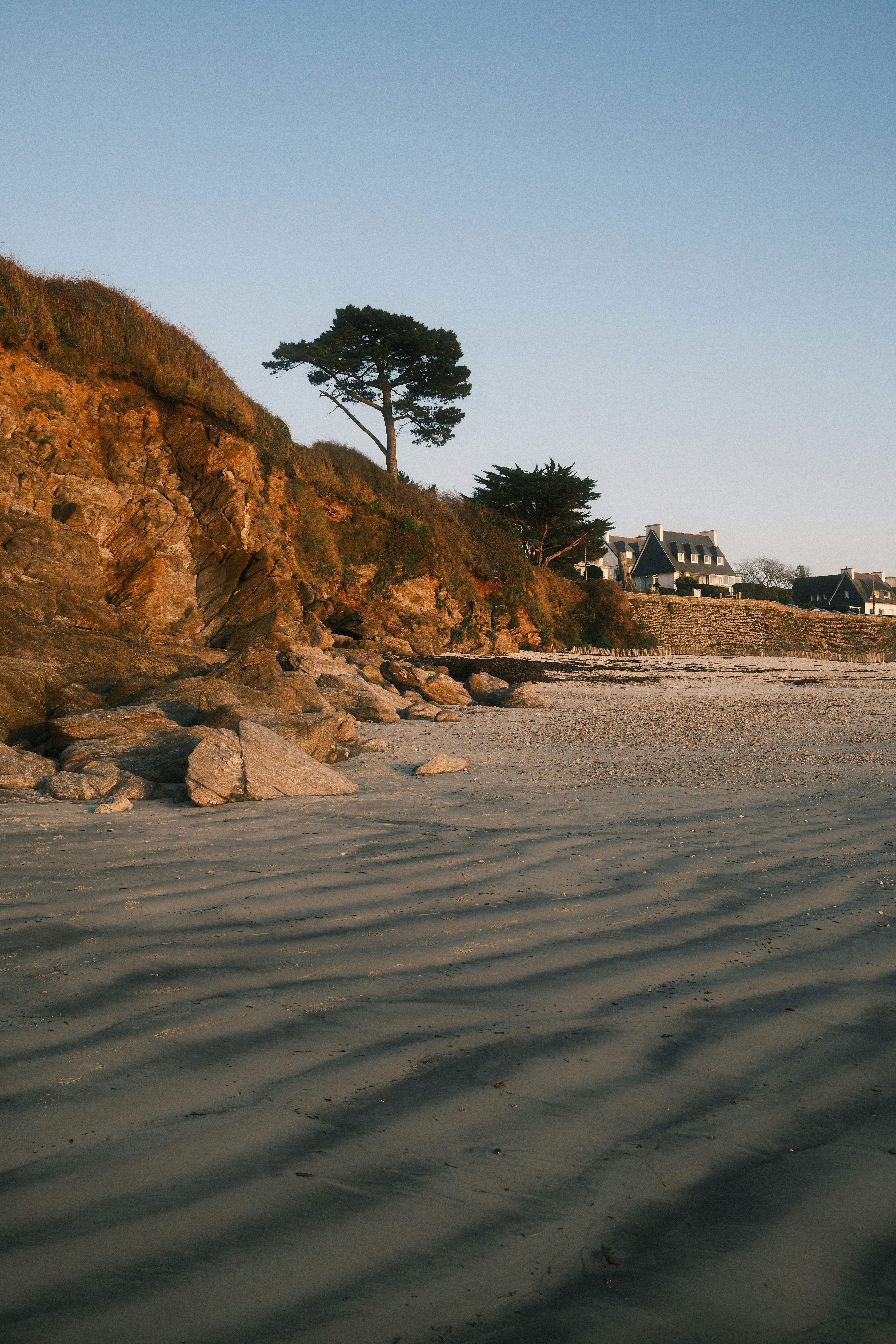 Coastal Cliffline and Quiet Village Edge