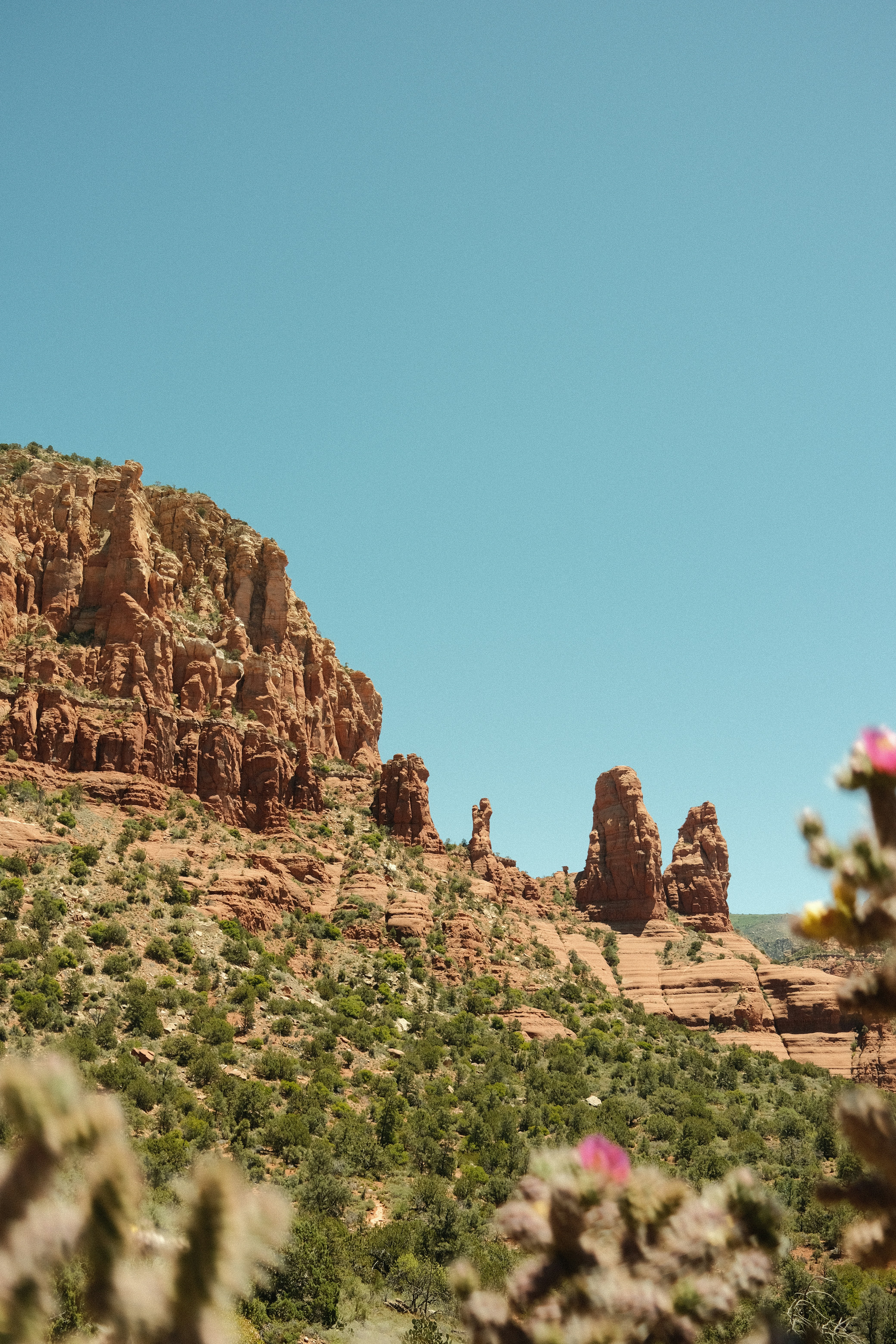 Desert Cliffs under a Clear Sky