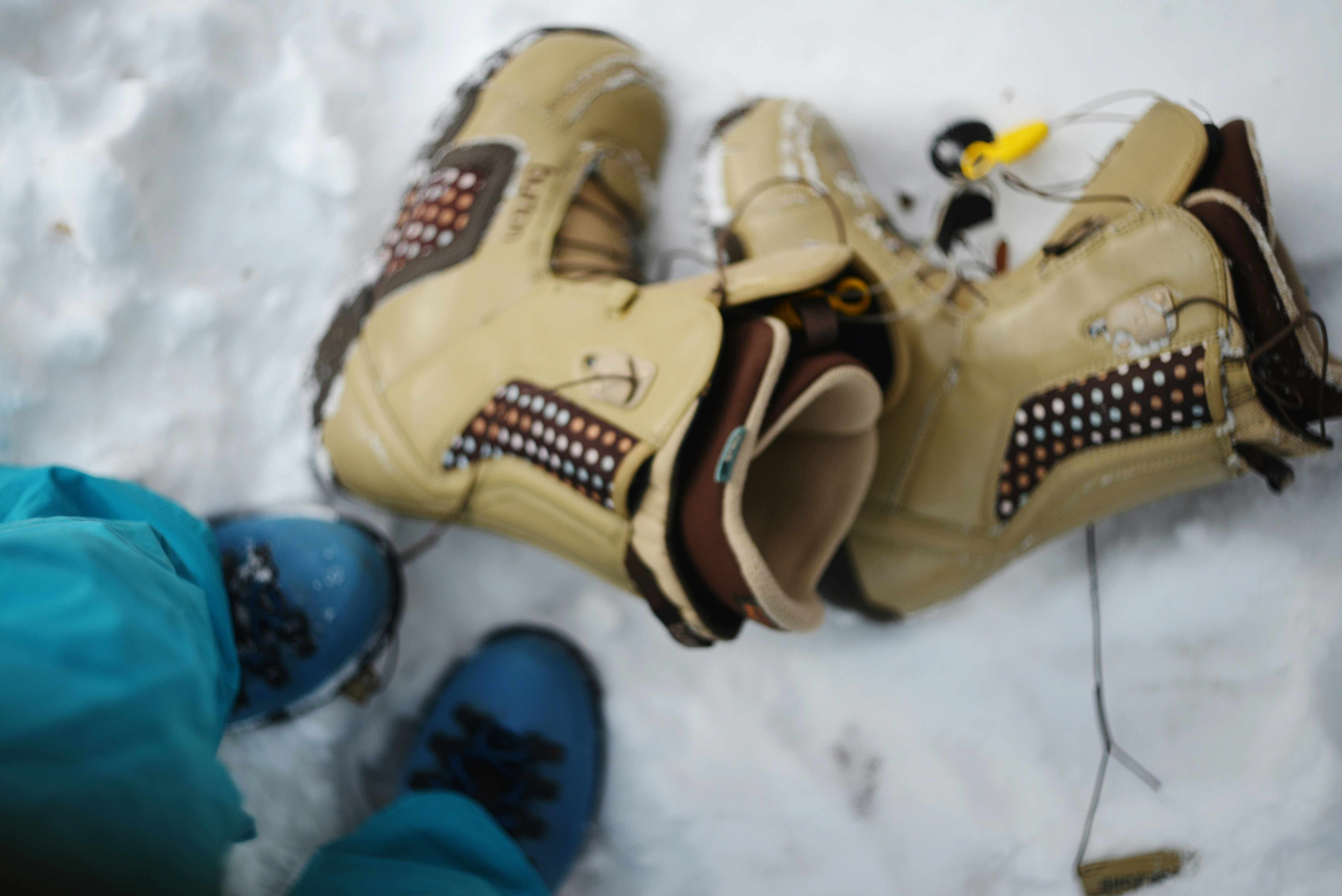 Snowbound Boots and Steps: A Glimpse of the Mountain Escape