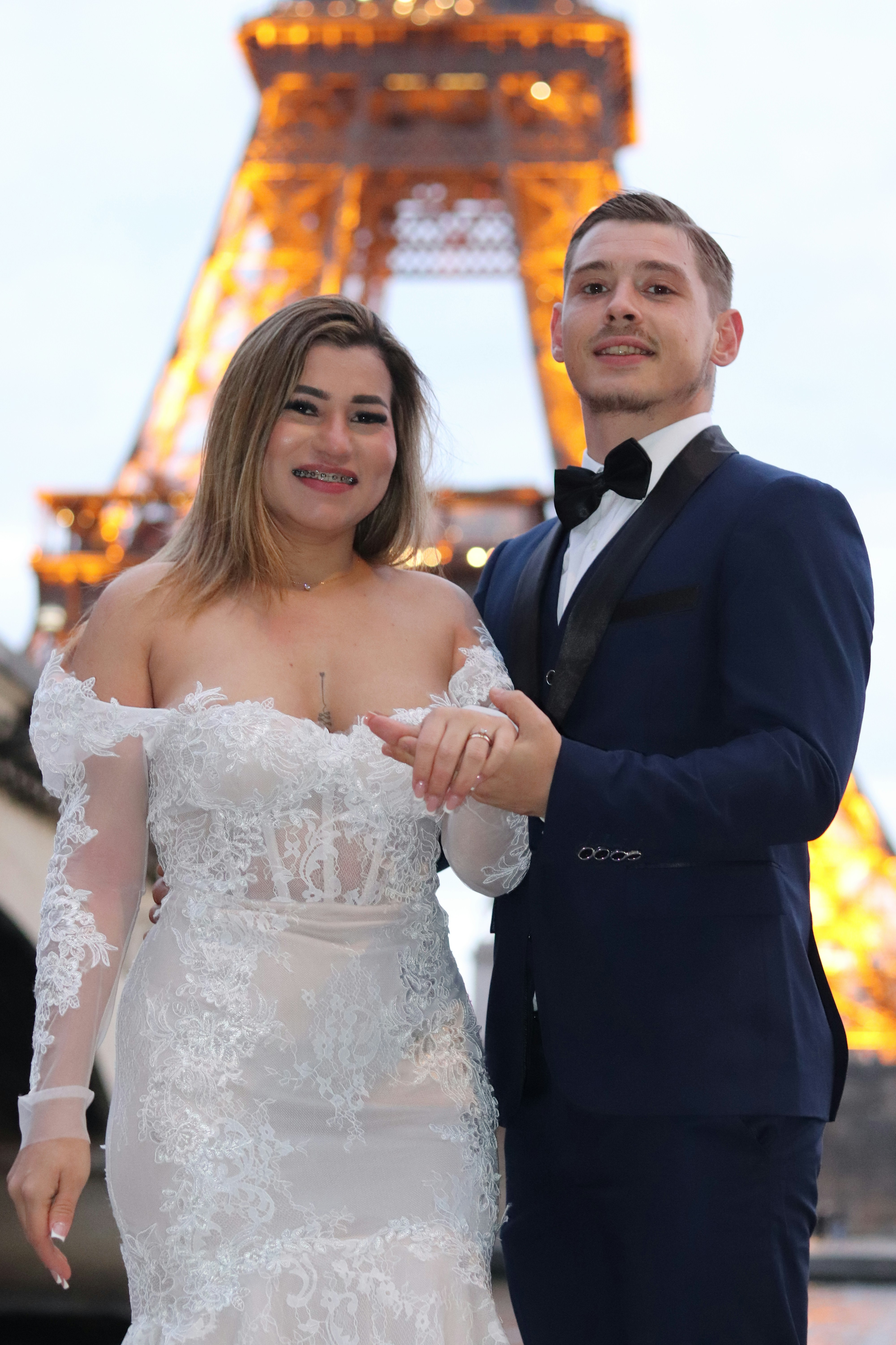 Bridal Starlight in Front of the Iron Lady