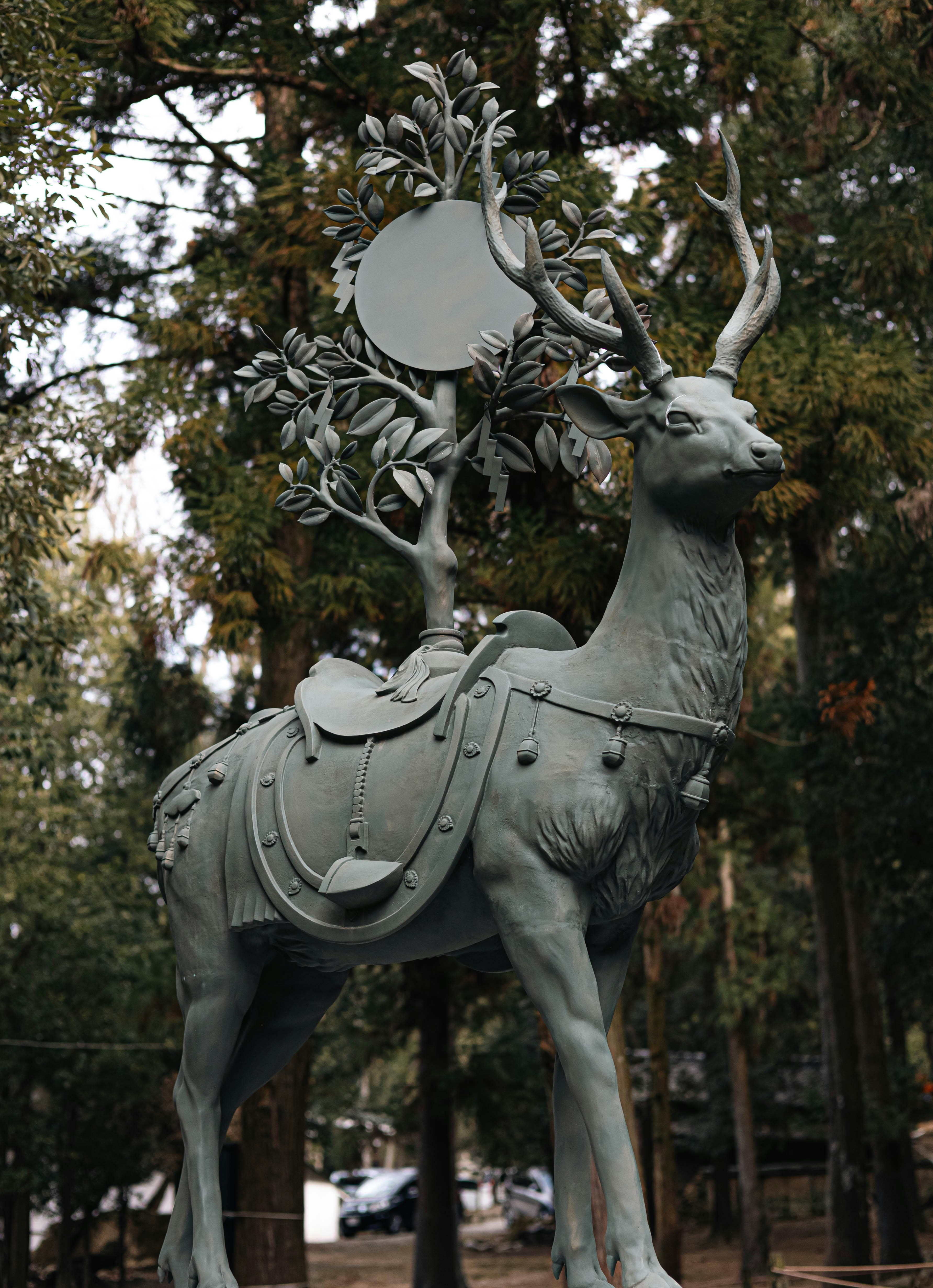 Forest Sentinel: A Statuesque Deer Under Canopy