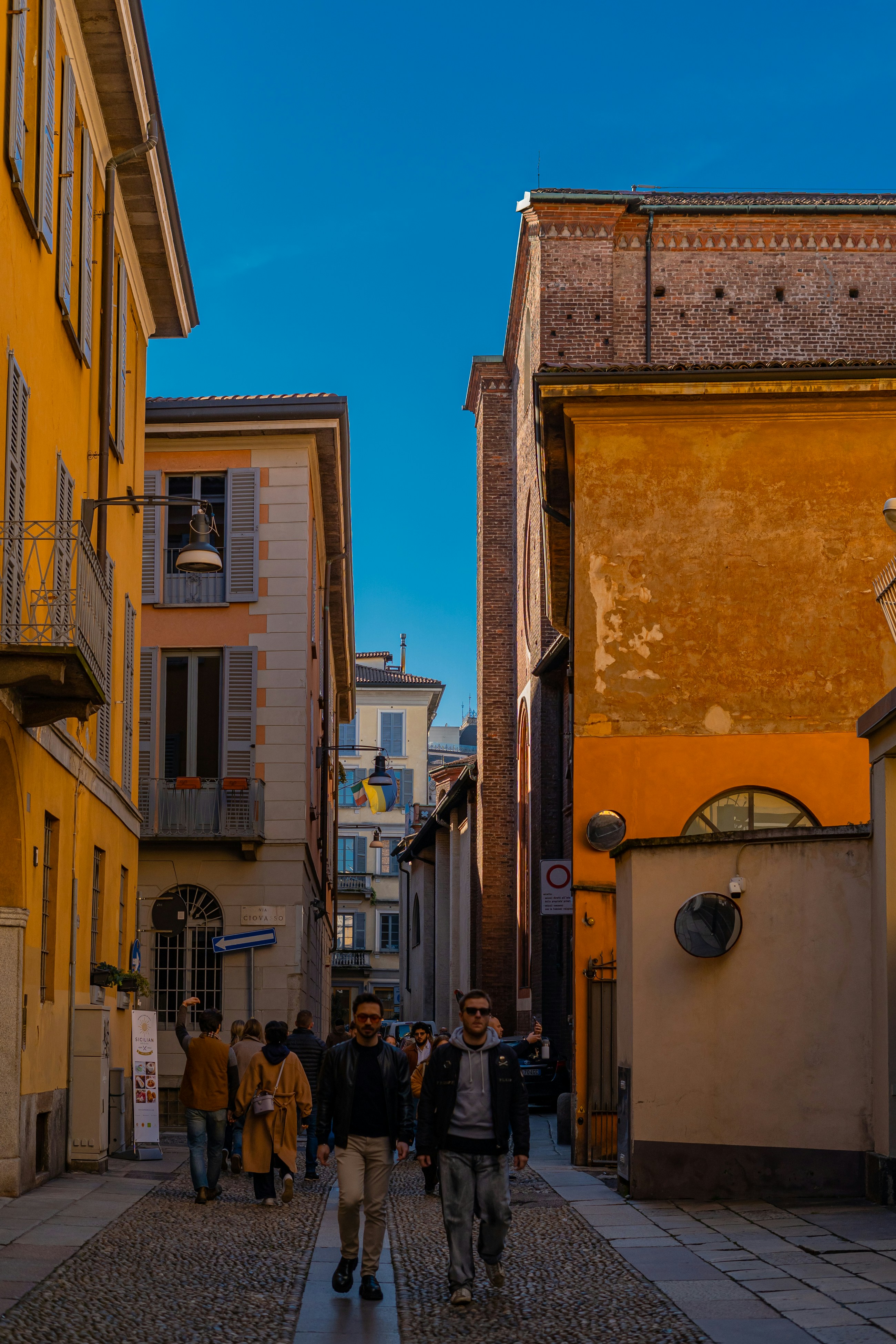 Sunlit Calle in a Mediterranean Town