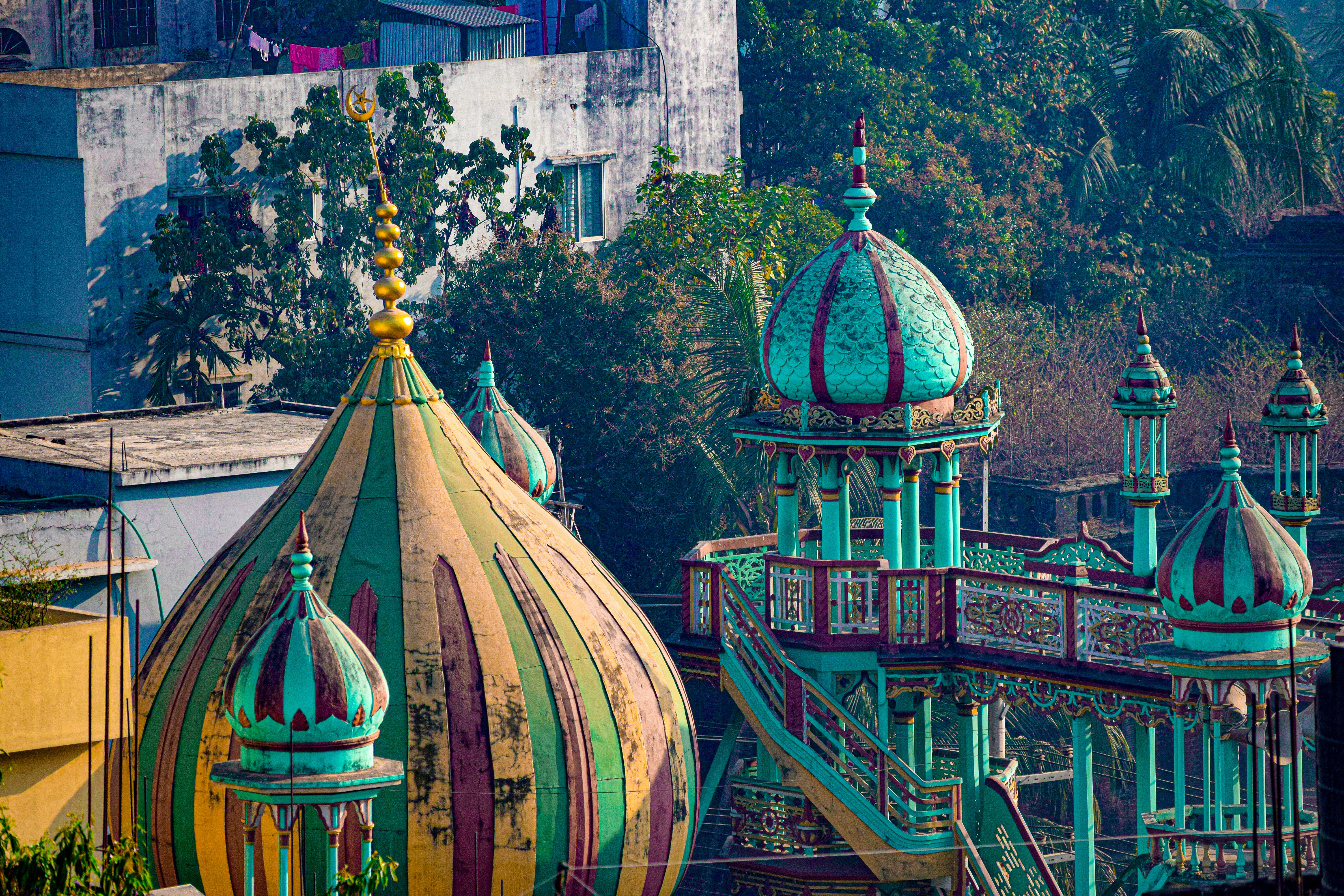 Colorful Domes and Turrets: A Floral Mosaic of Architecture