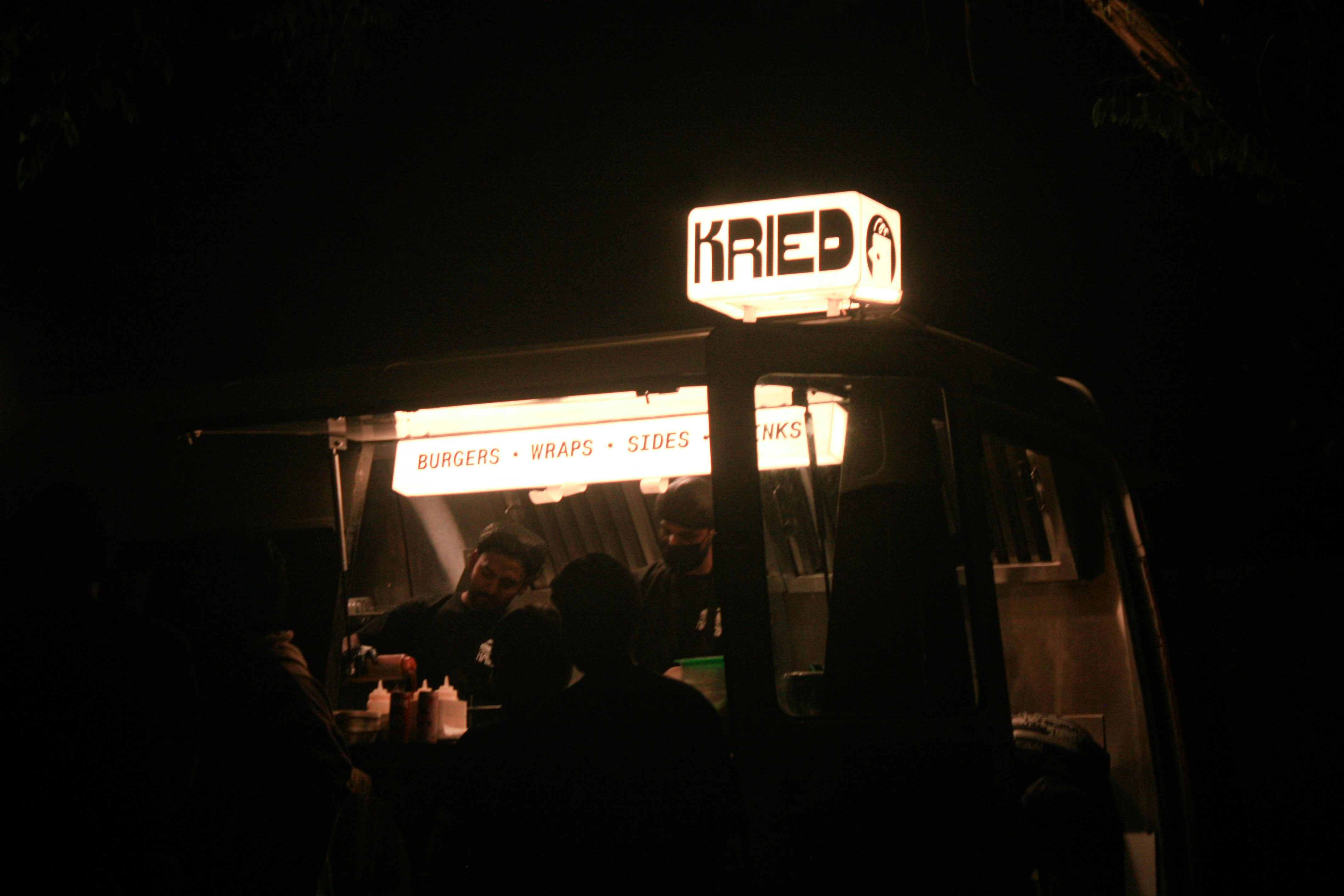 Night Shift at the Krieda Cart: Warm Glow Over a Quiet Window