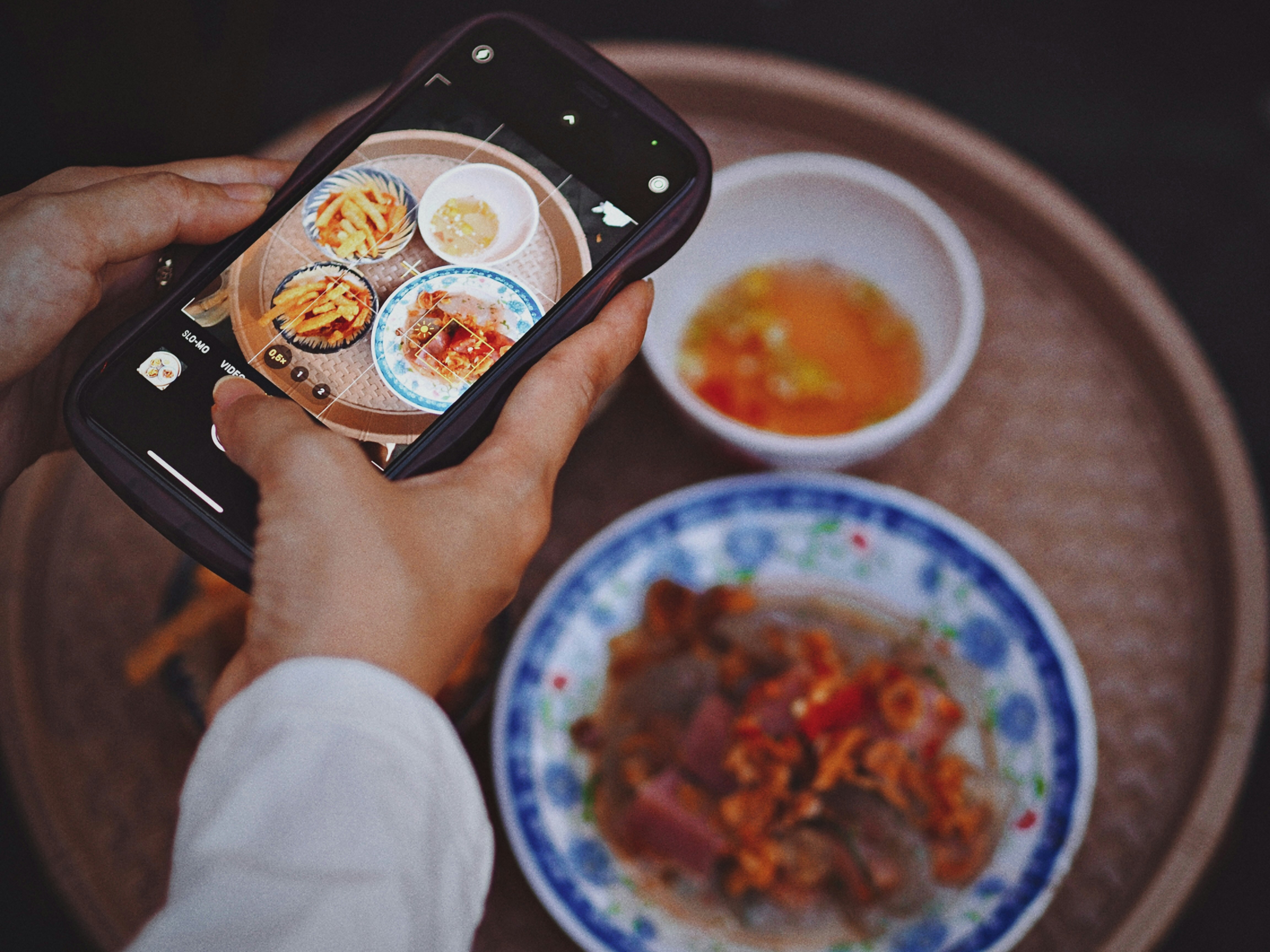 Camera Capture: A Handheld Meal Diary Shot