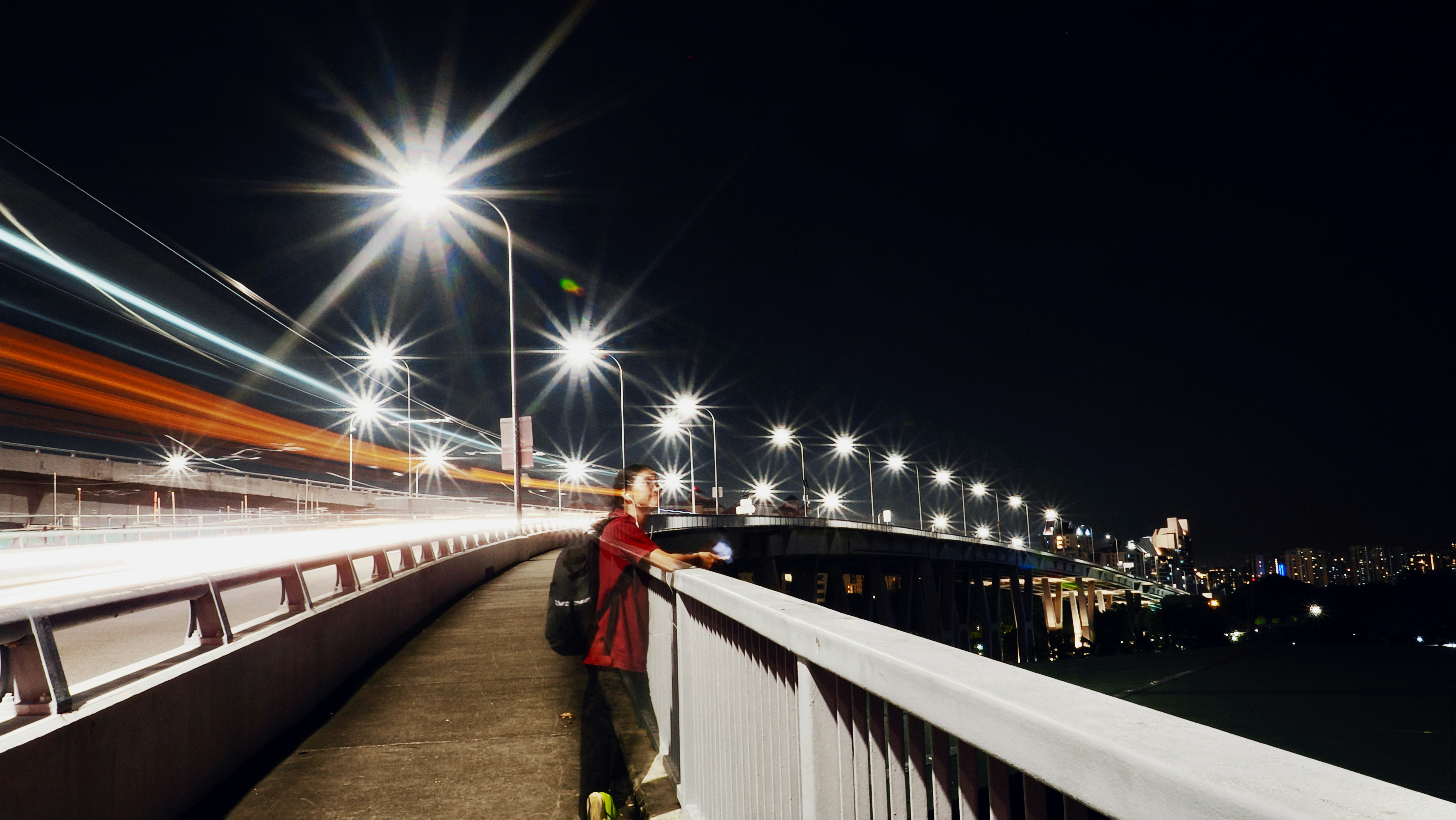 Night Walk on the Bright Bridge