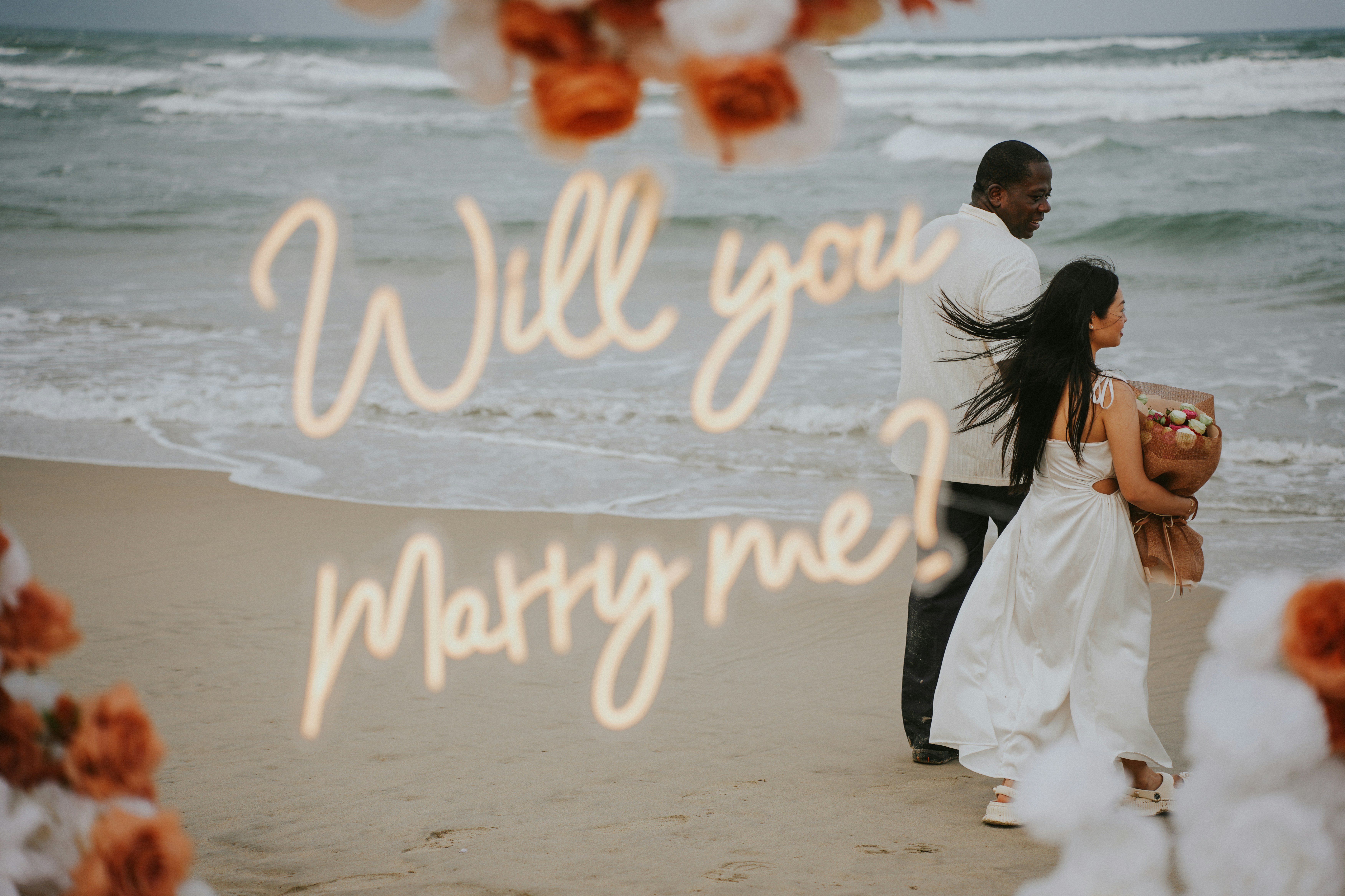 Surf, Ceremony, and Neon Vows: A Beachside I Do