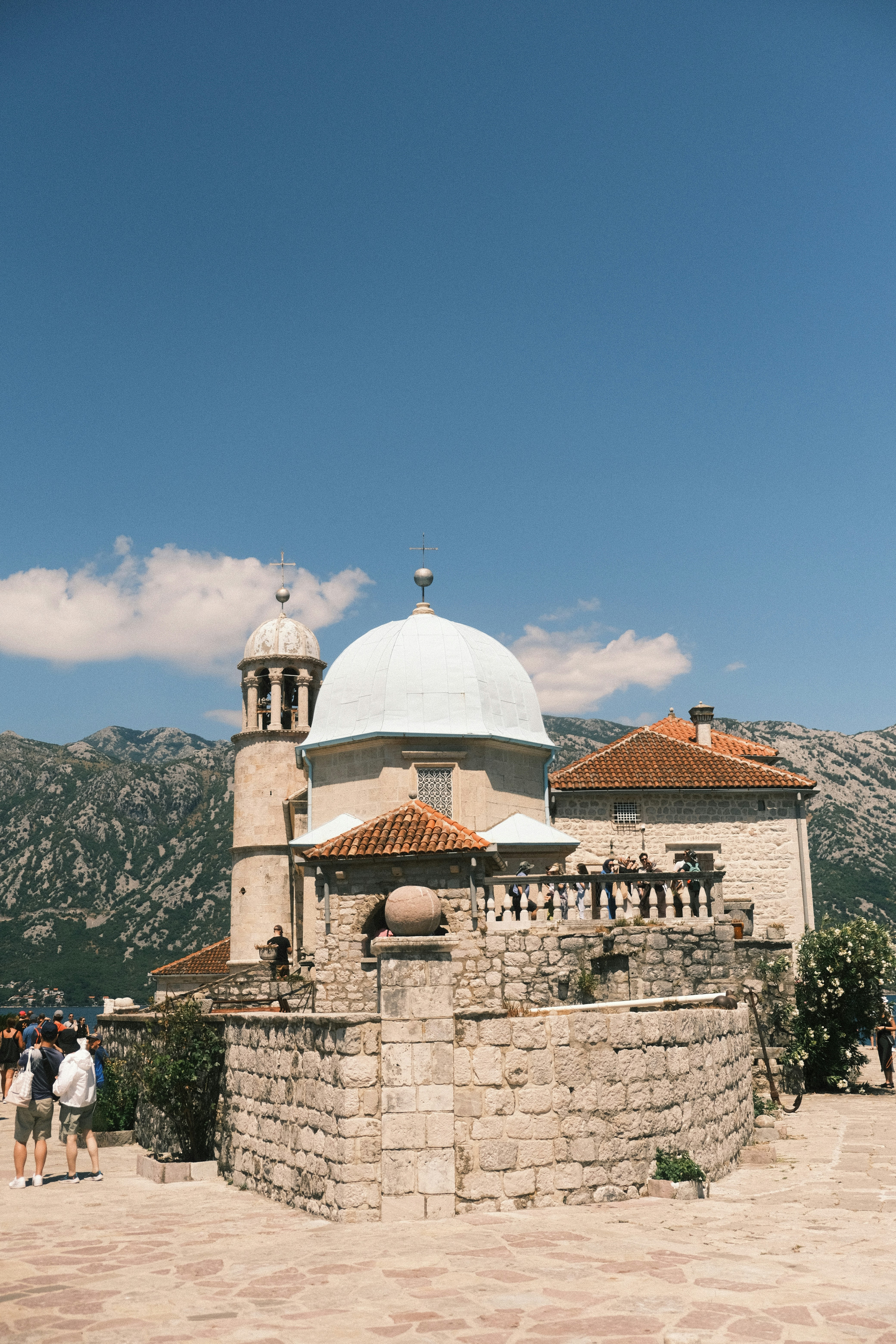 Ceremonial Dome Overlooking a Stone Terrace in a Mountain Village