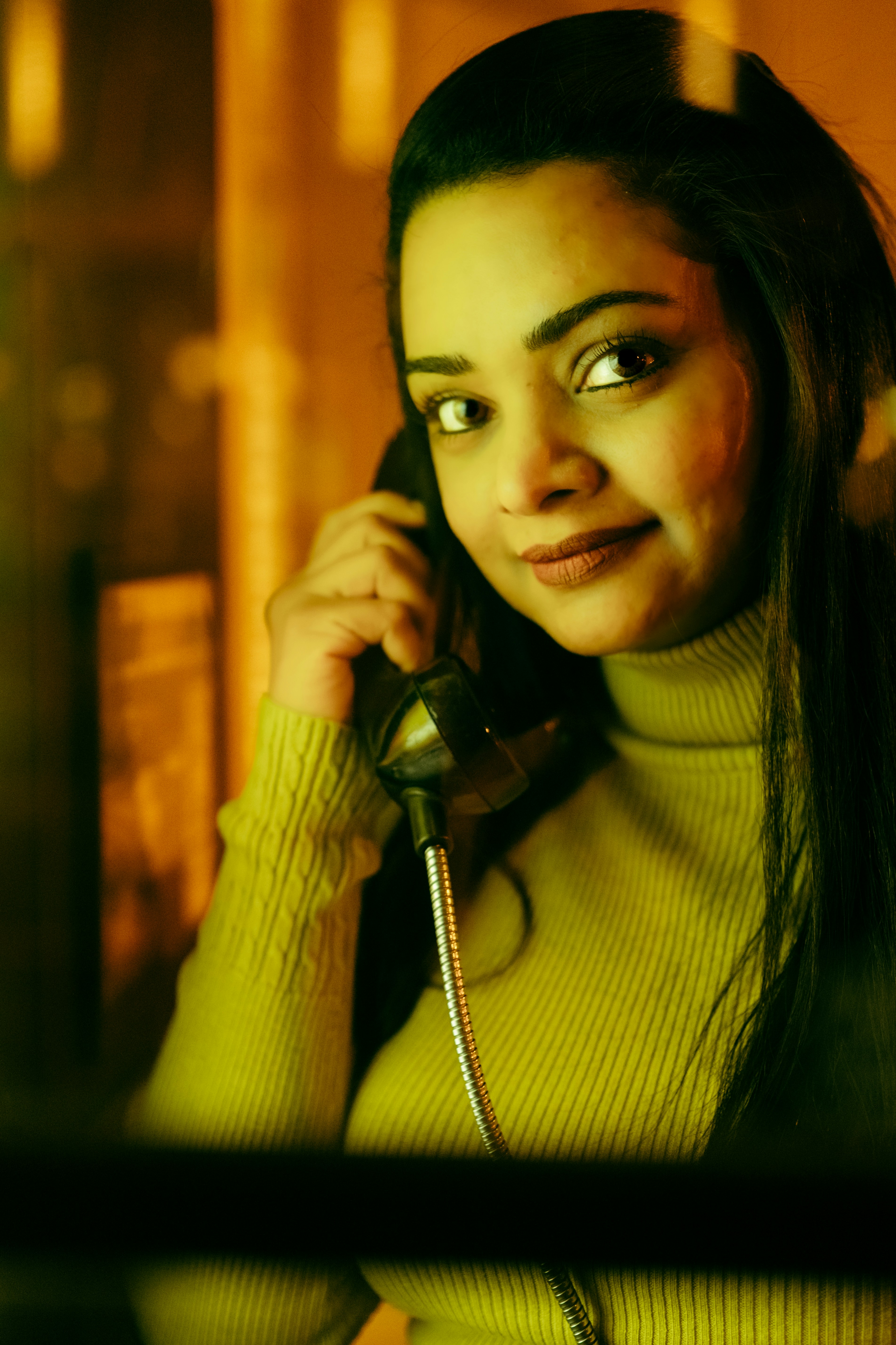 Warm Neon Whispers: A Night Call