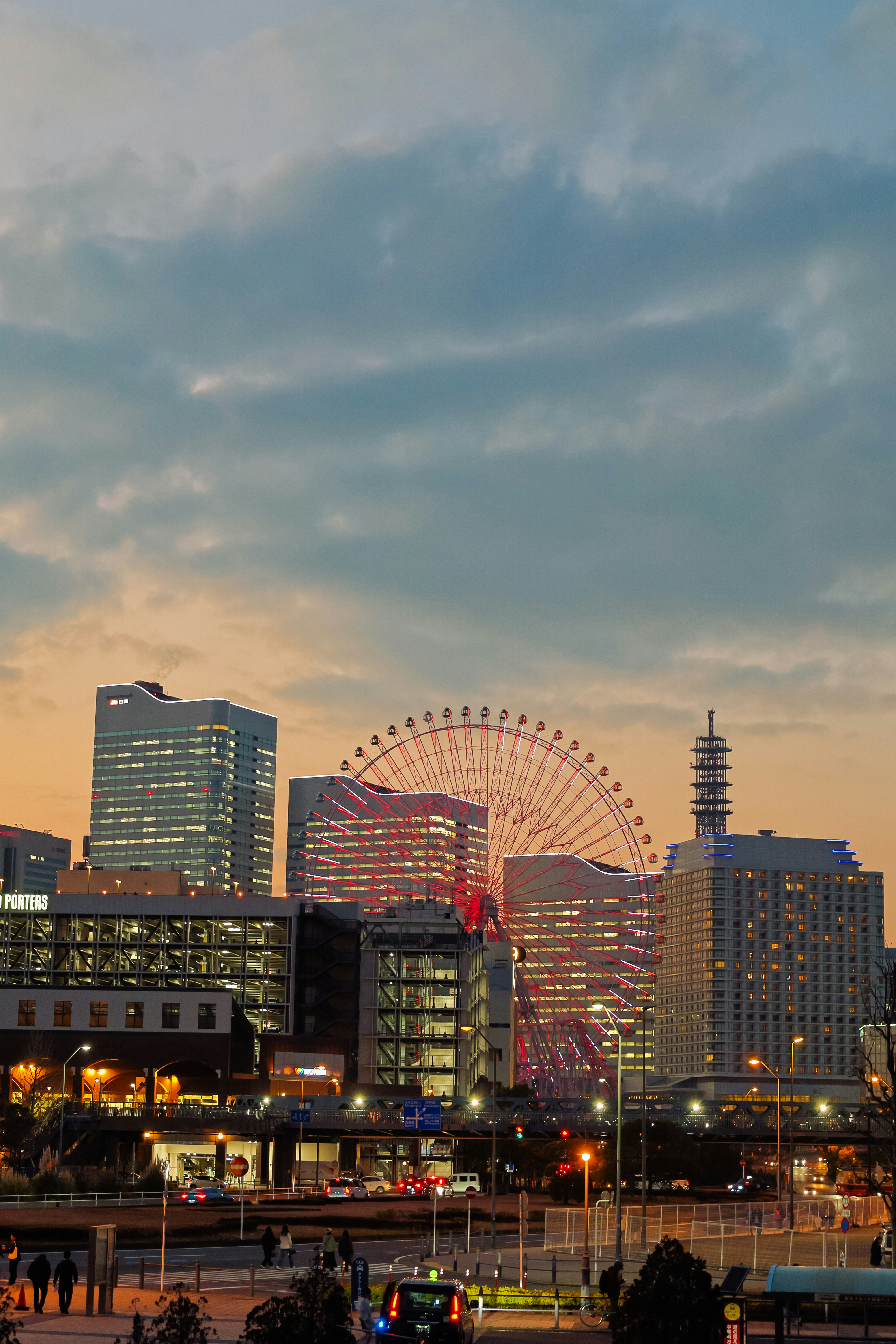 Twilight Wheel in the Urban Horizon