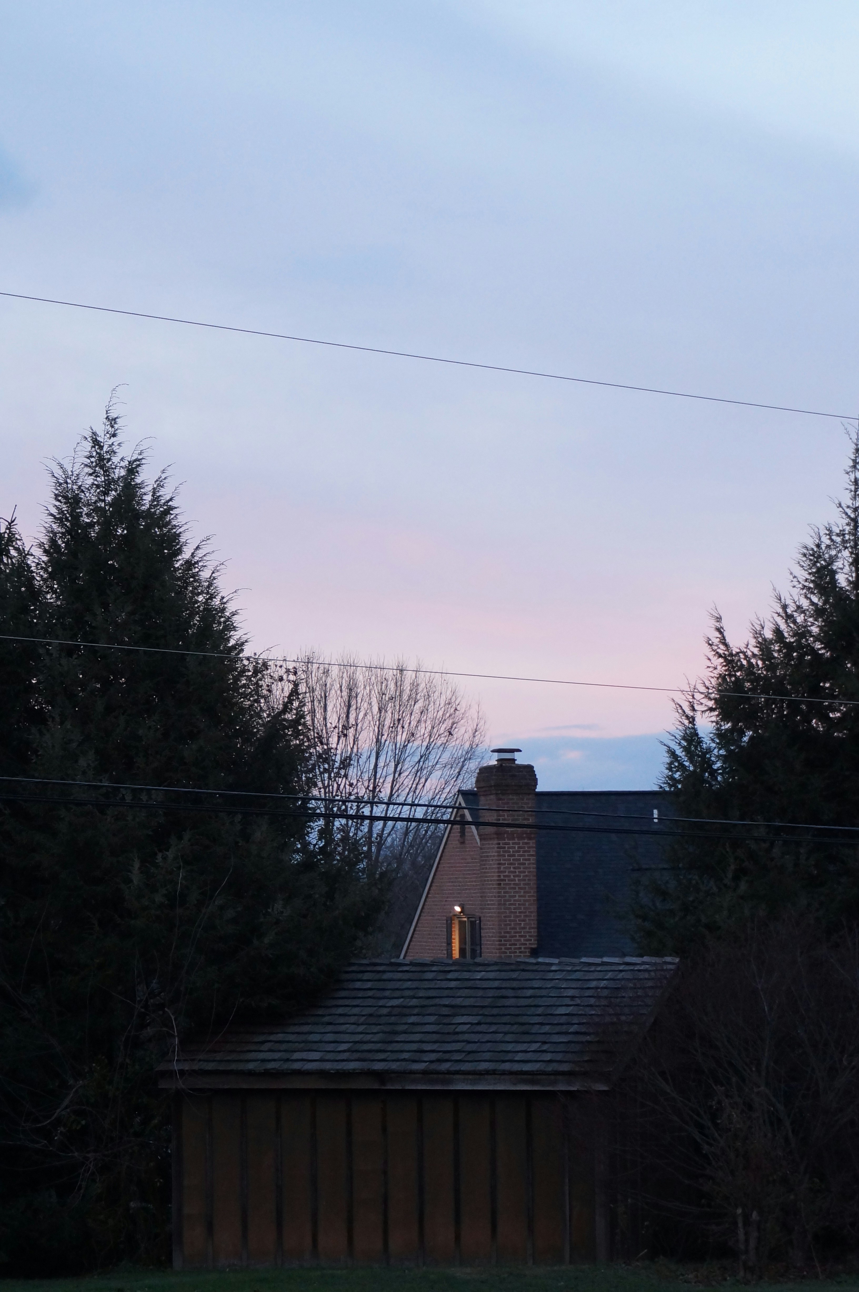 Twilight Rooftop Quiet with Veiled Sky