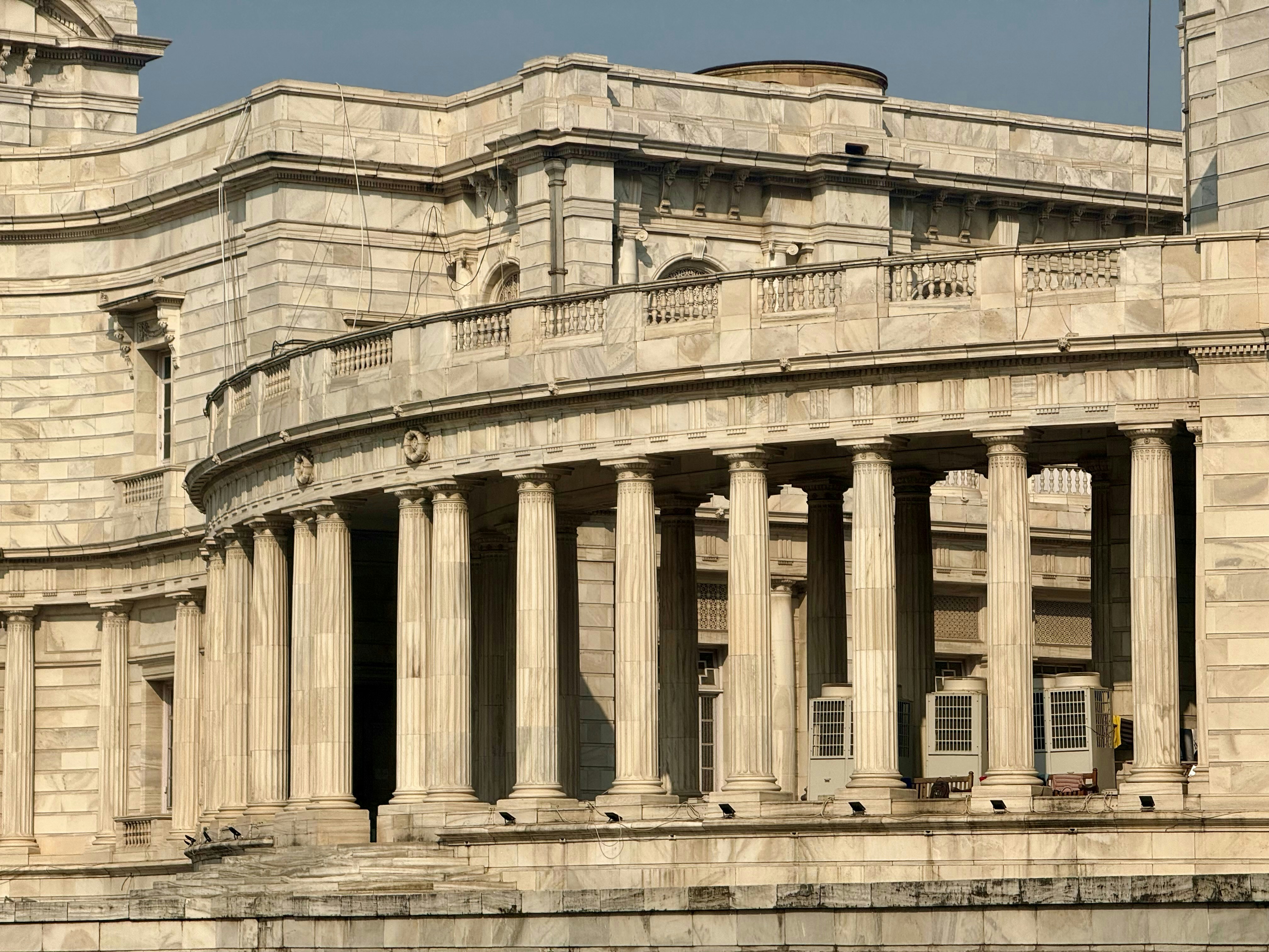 Colonnaded Ring: Stone Facade of the Circular Terrace
