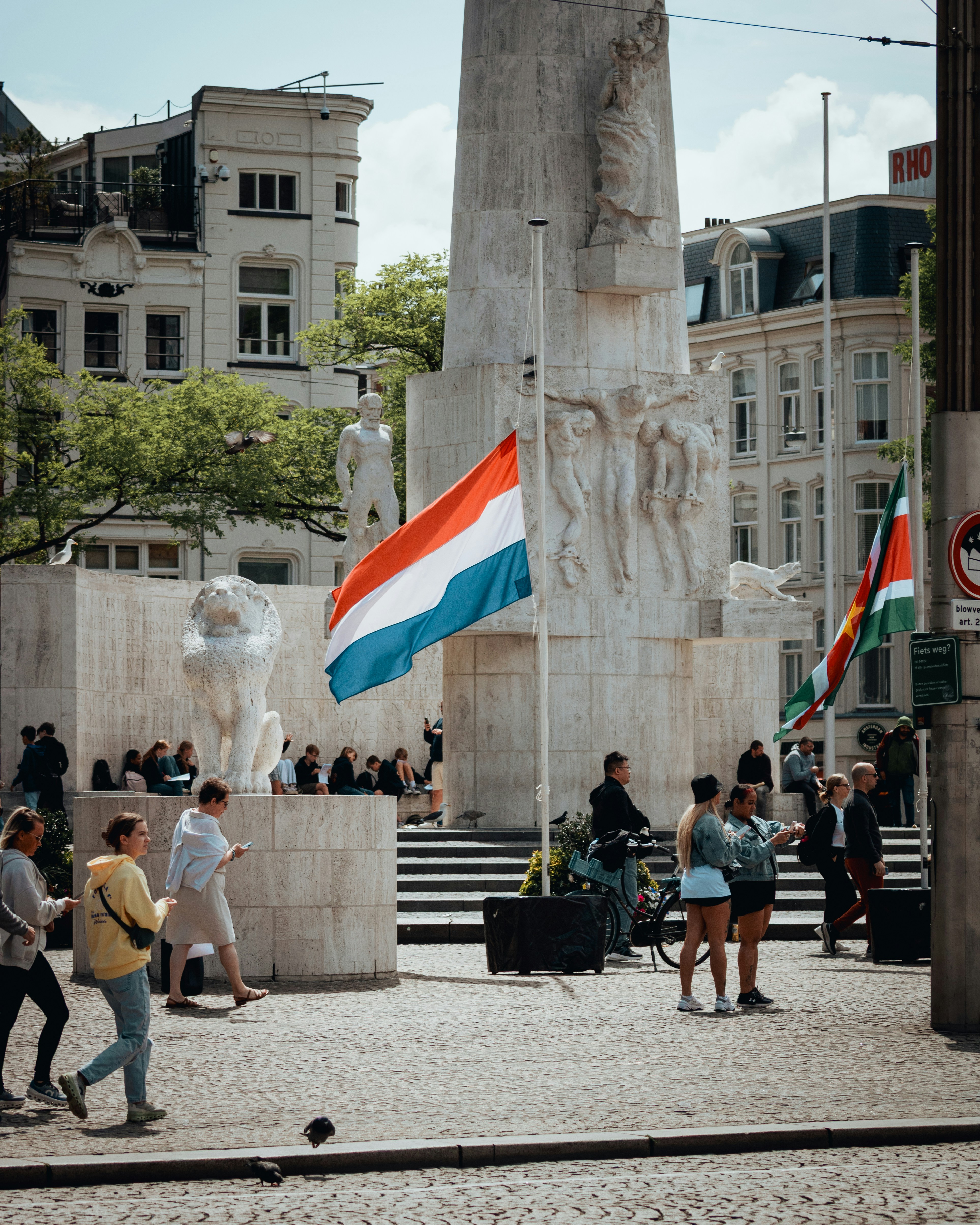 Flags of Ceremony: A Quiet Moment Around the Monument