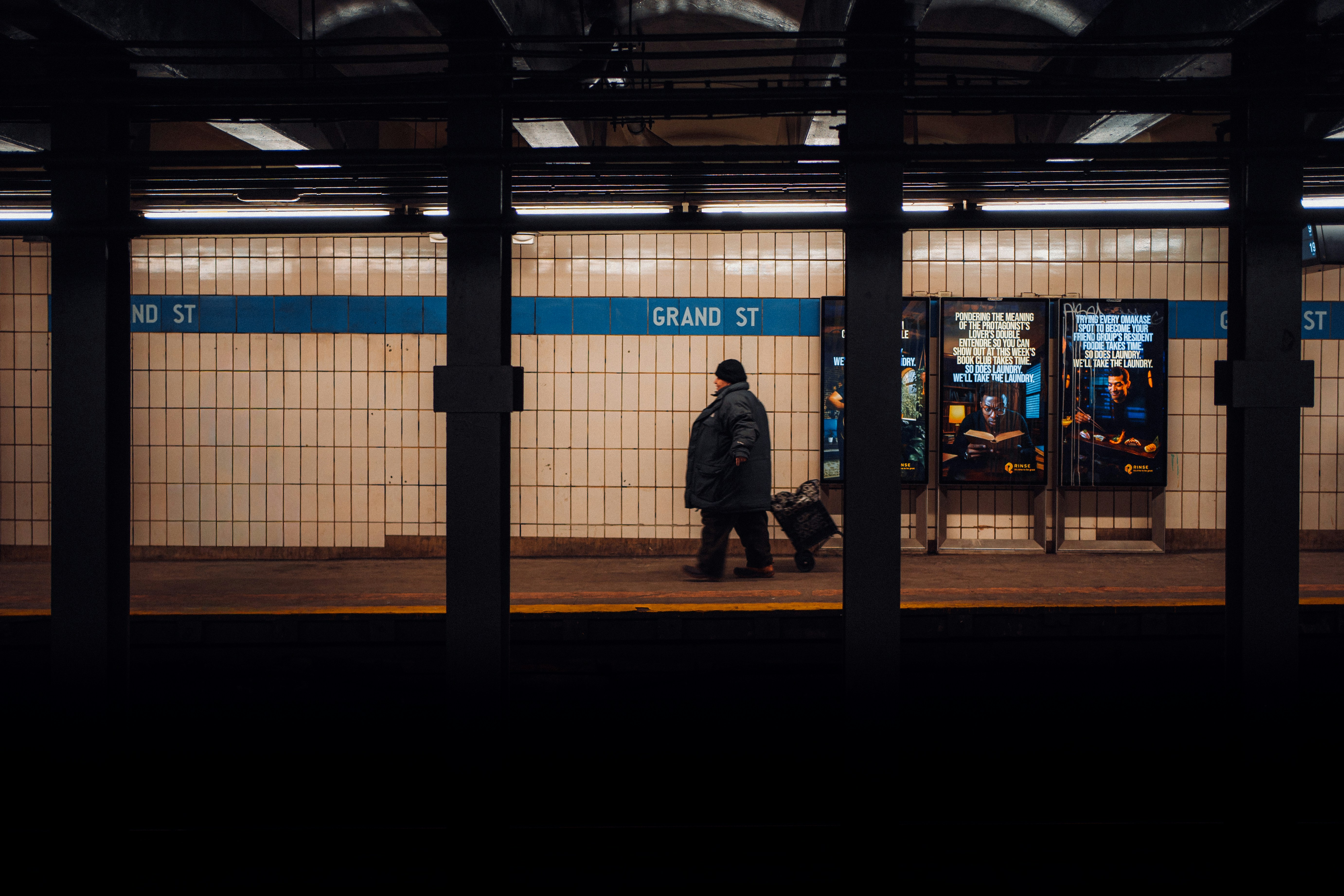 Solitary Traveler at Grand Station