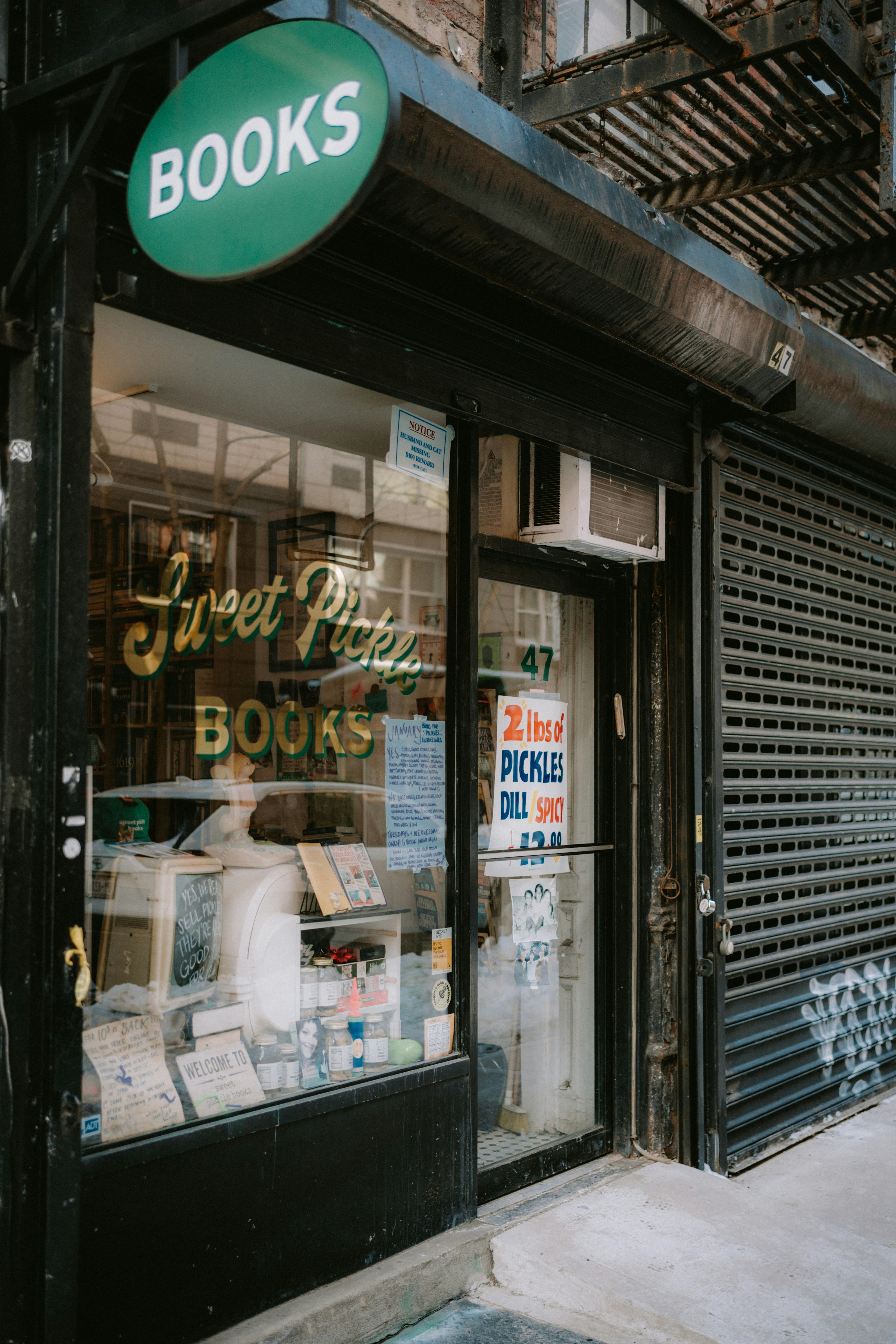 Sweet Picks: A classic bookstore storefront with bold signage