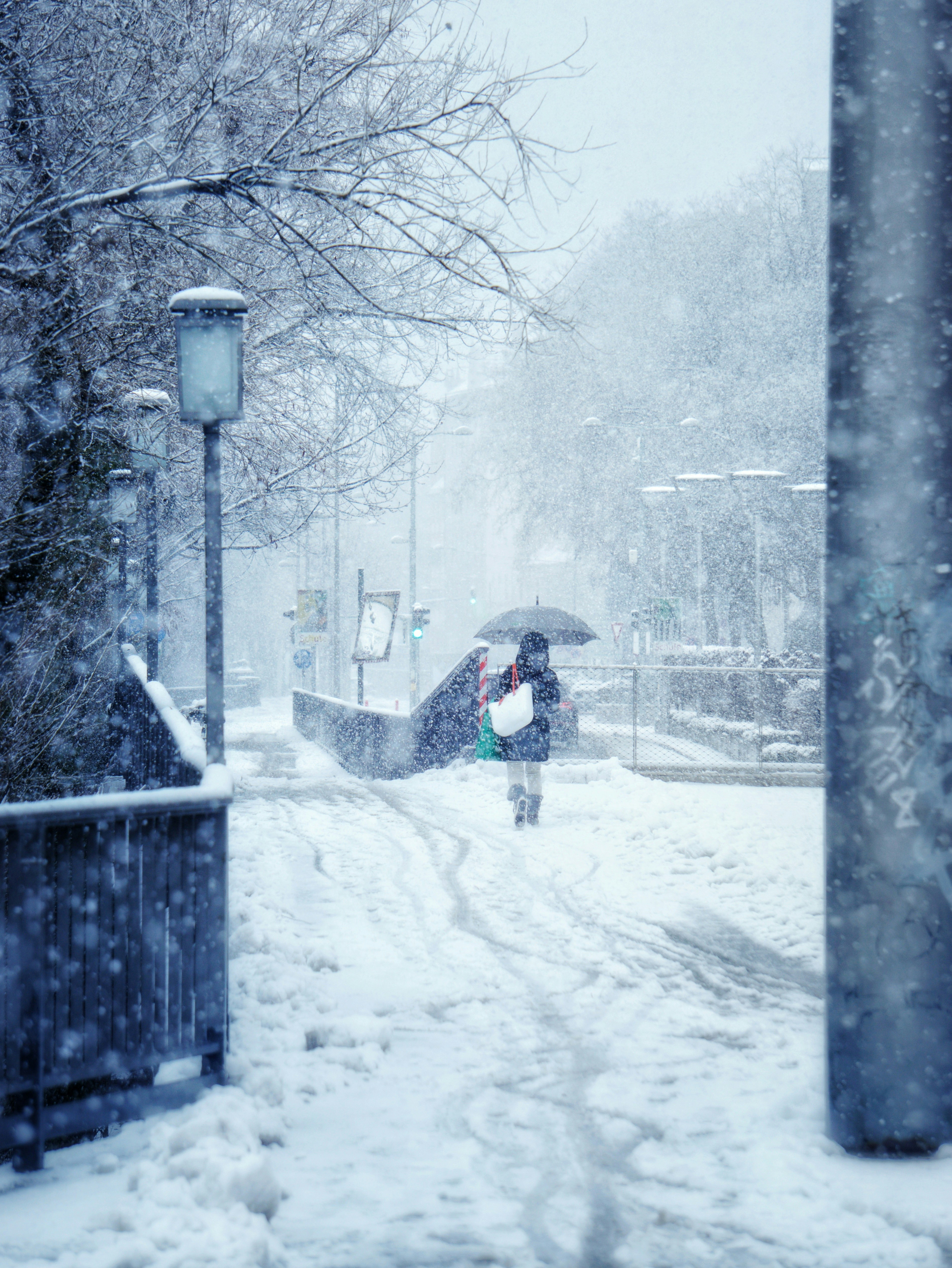 Snowfall at the Pedestrian Arcade
