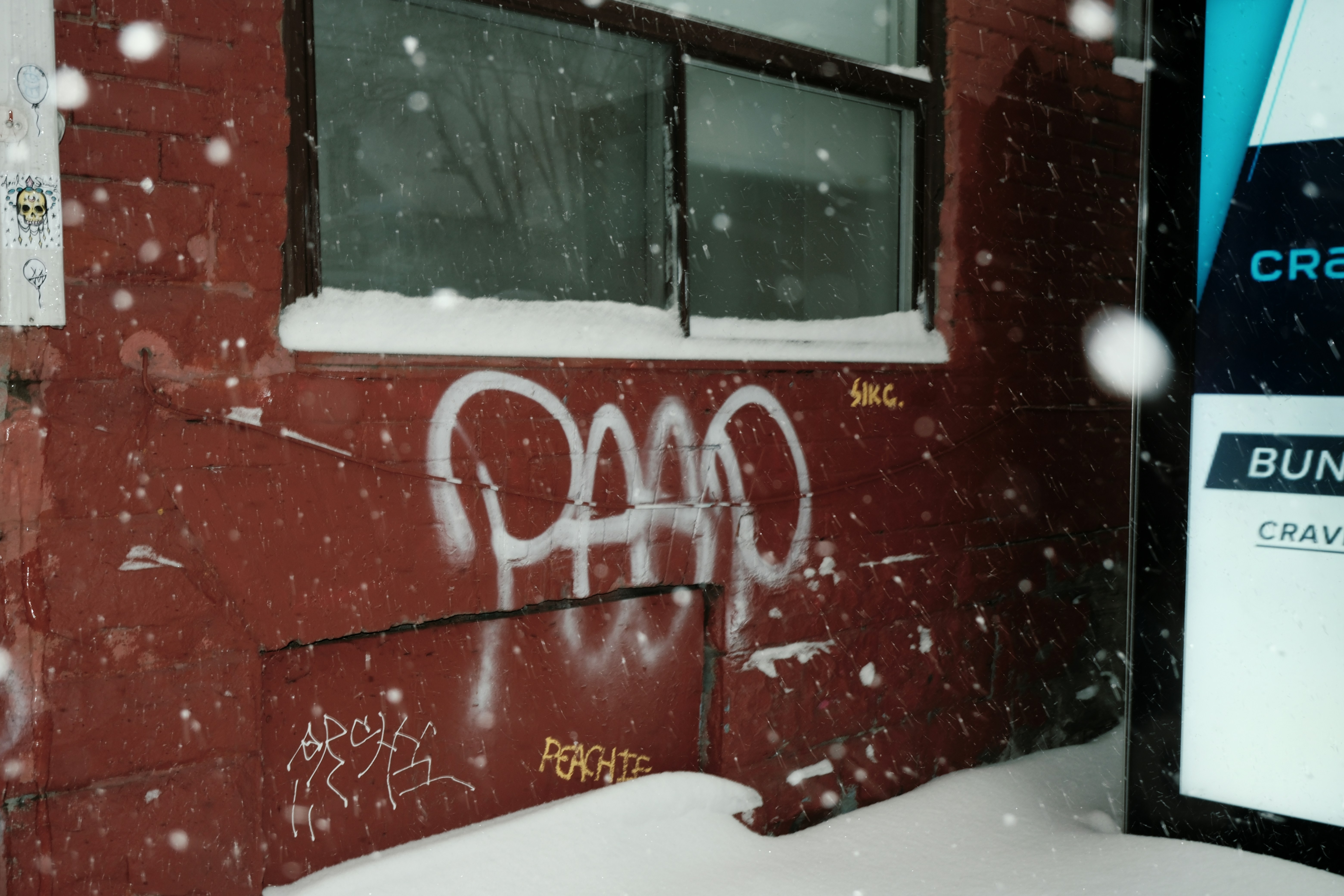 Fragments of street art.