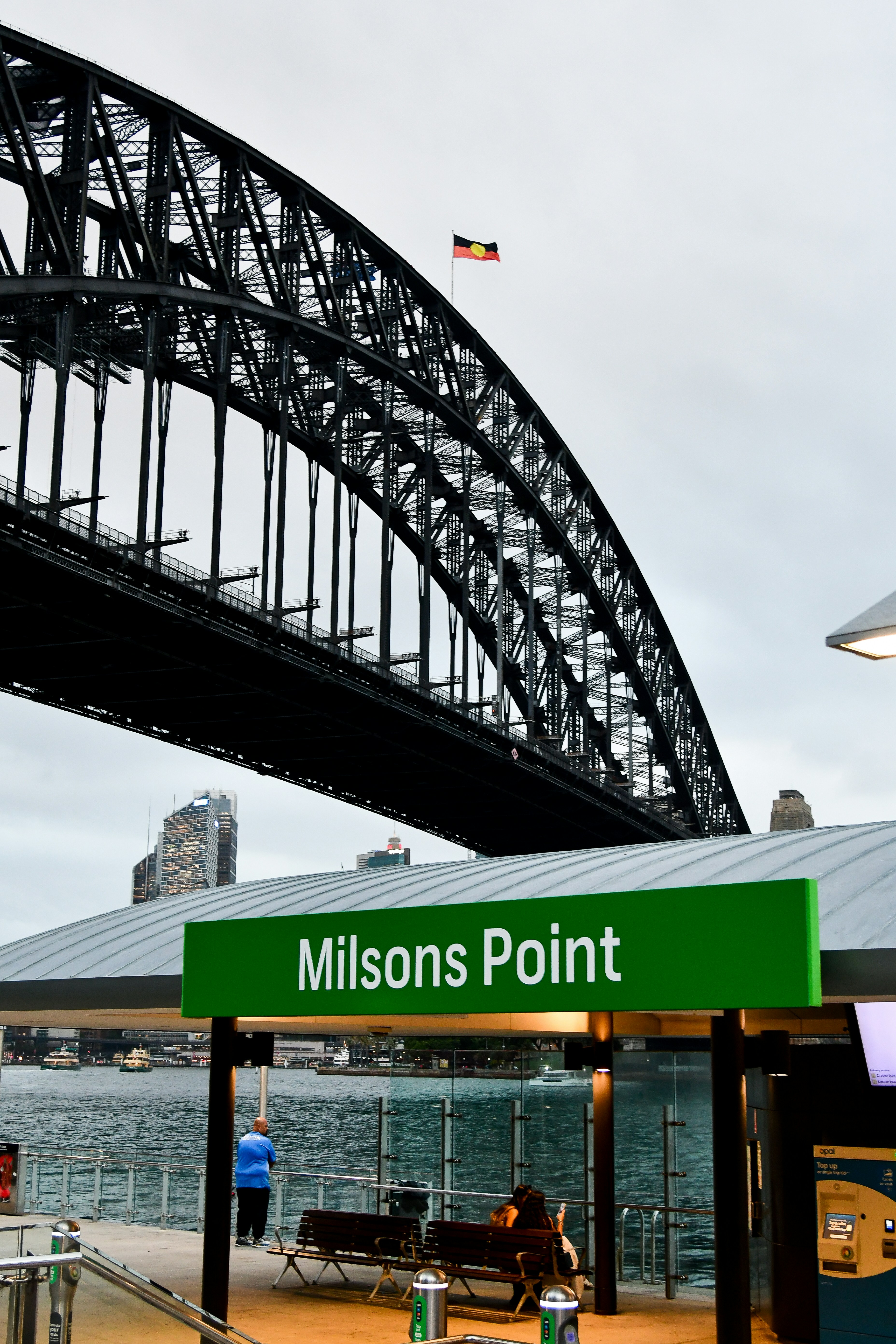 Harbor Light at Milsons Point under the Arched Sea Bridge