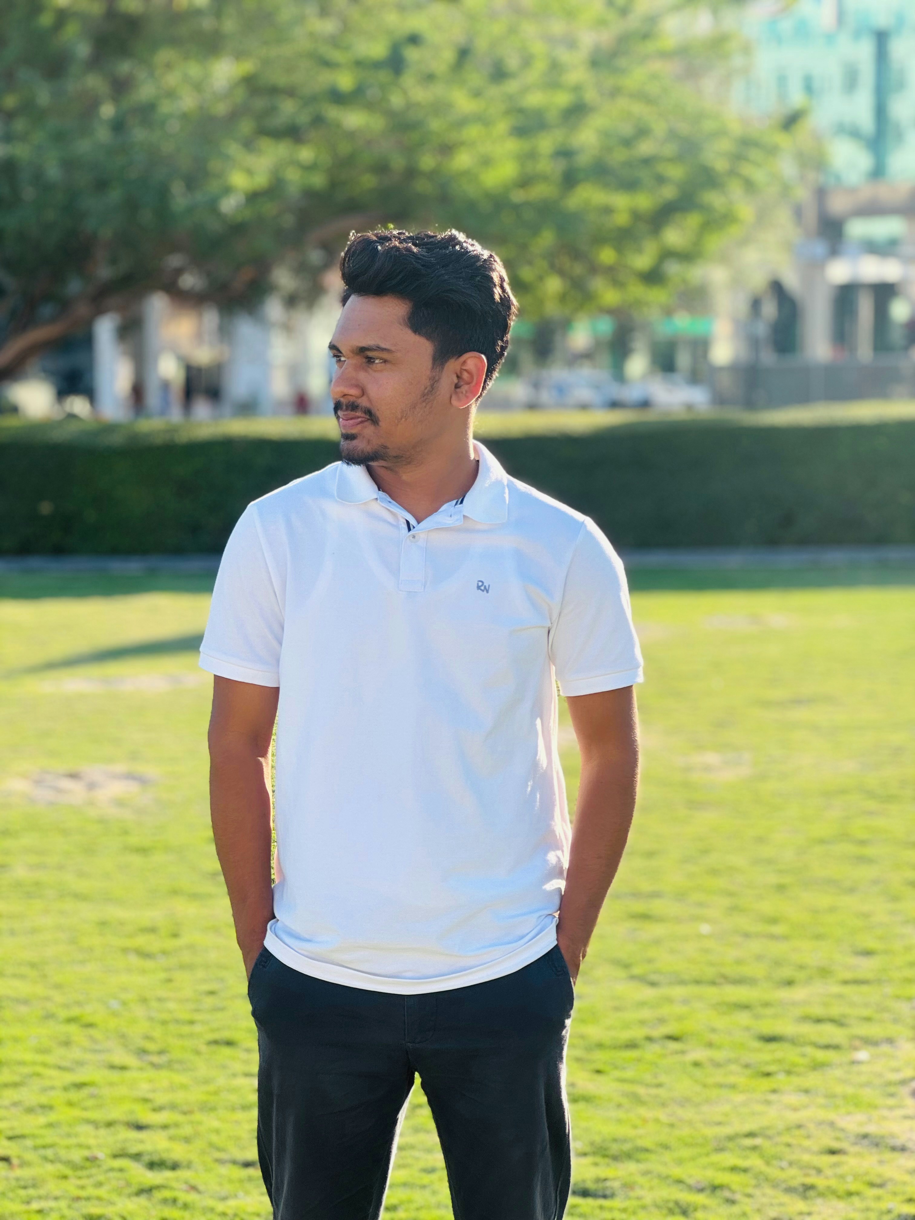 Sunlit Portrait in a Green Park