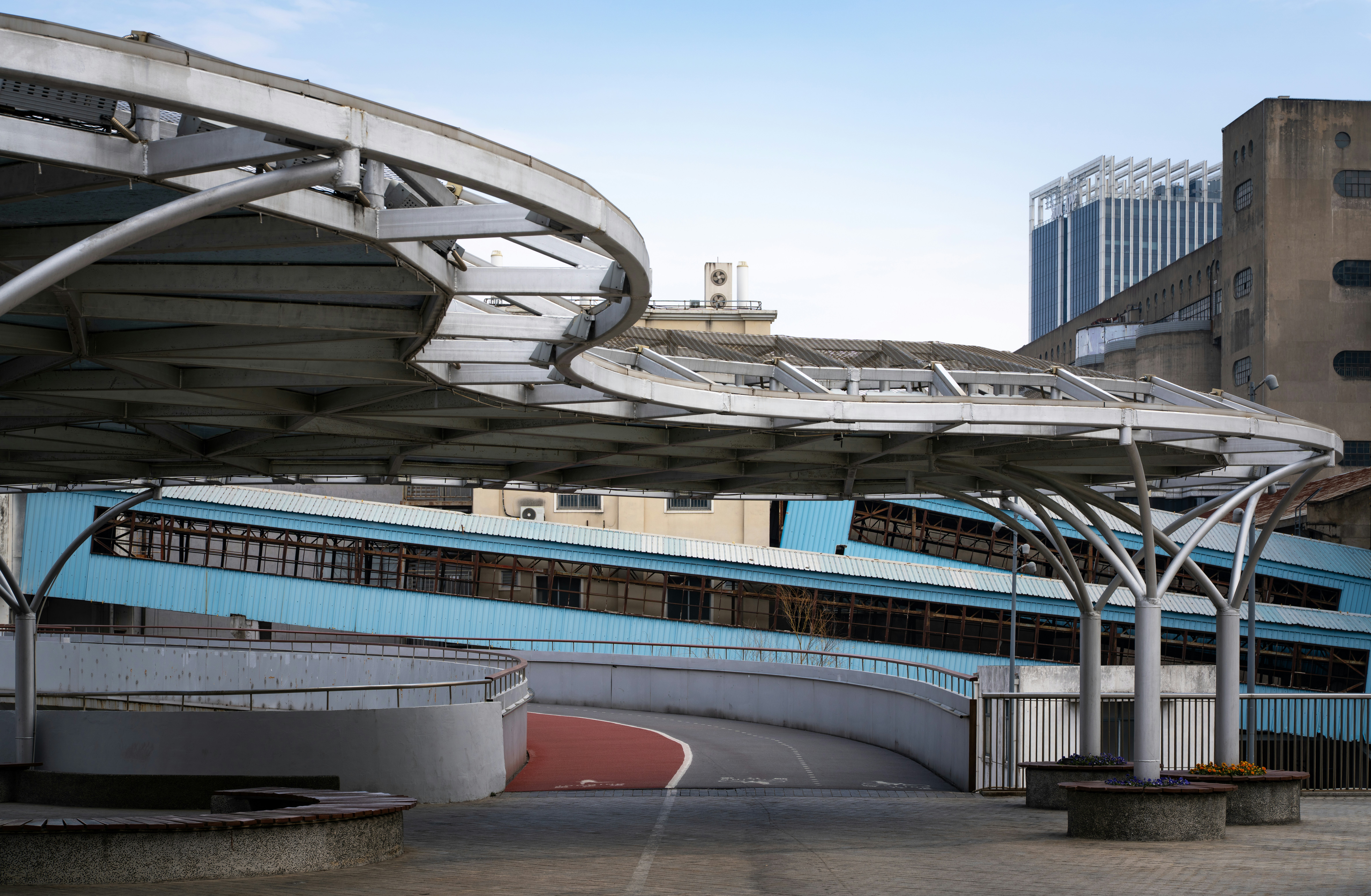 Curved Overpass Echoes: An Urban Concrete Ballet