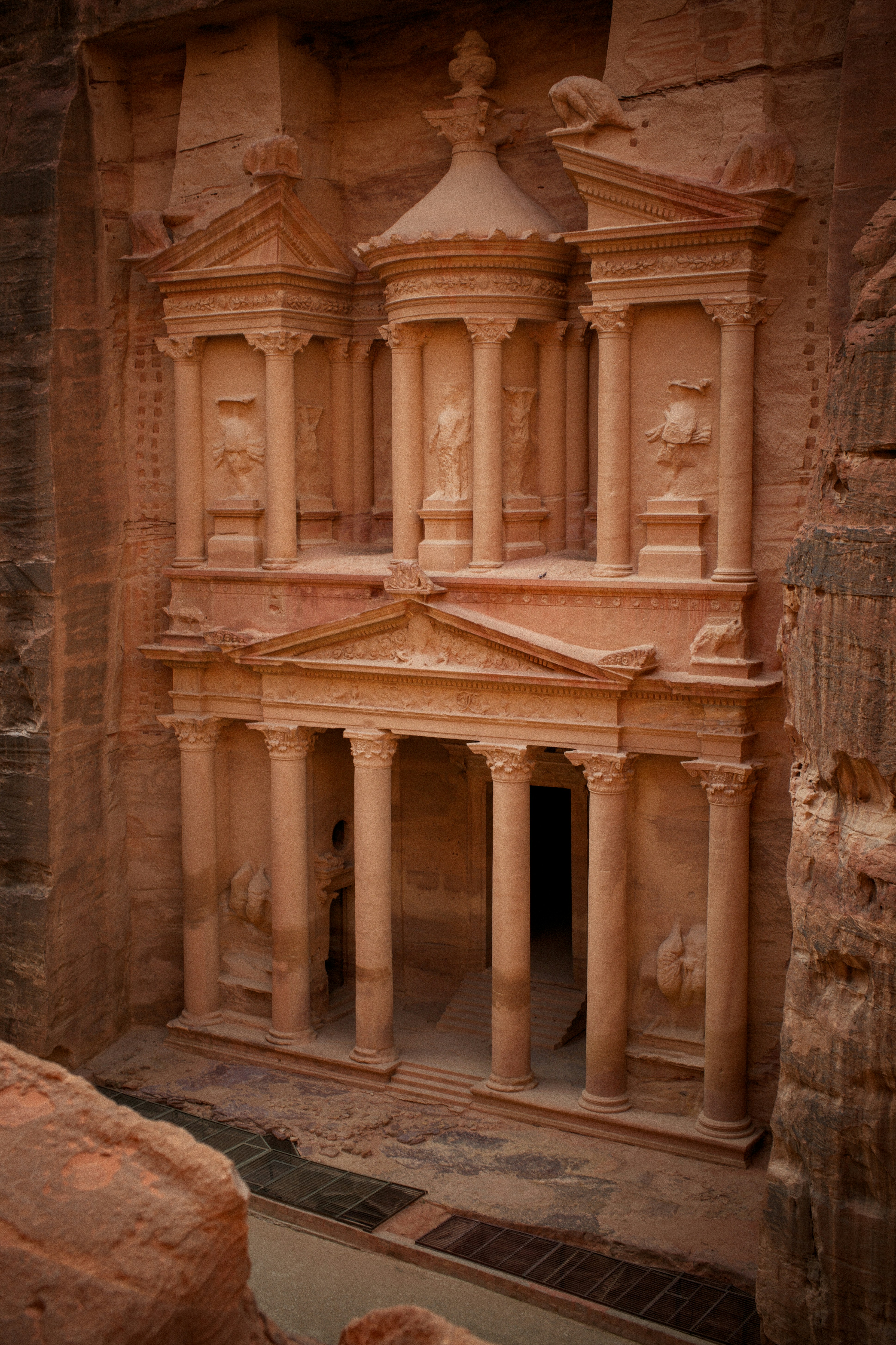 Carved Facade in Petra-like Canyon: The Treasury of Stone Carvings