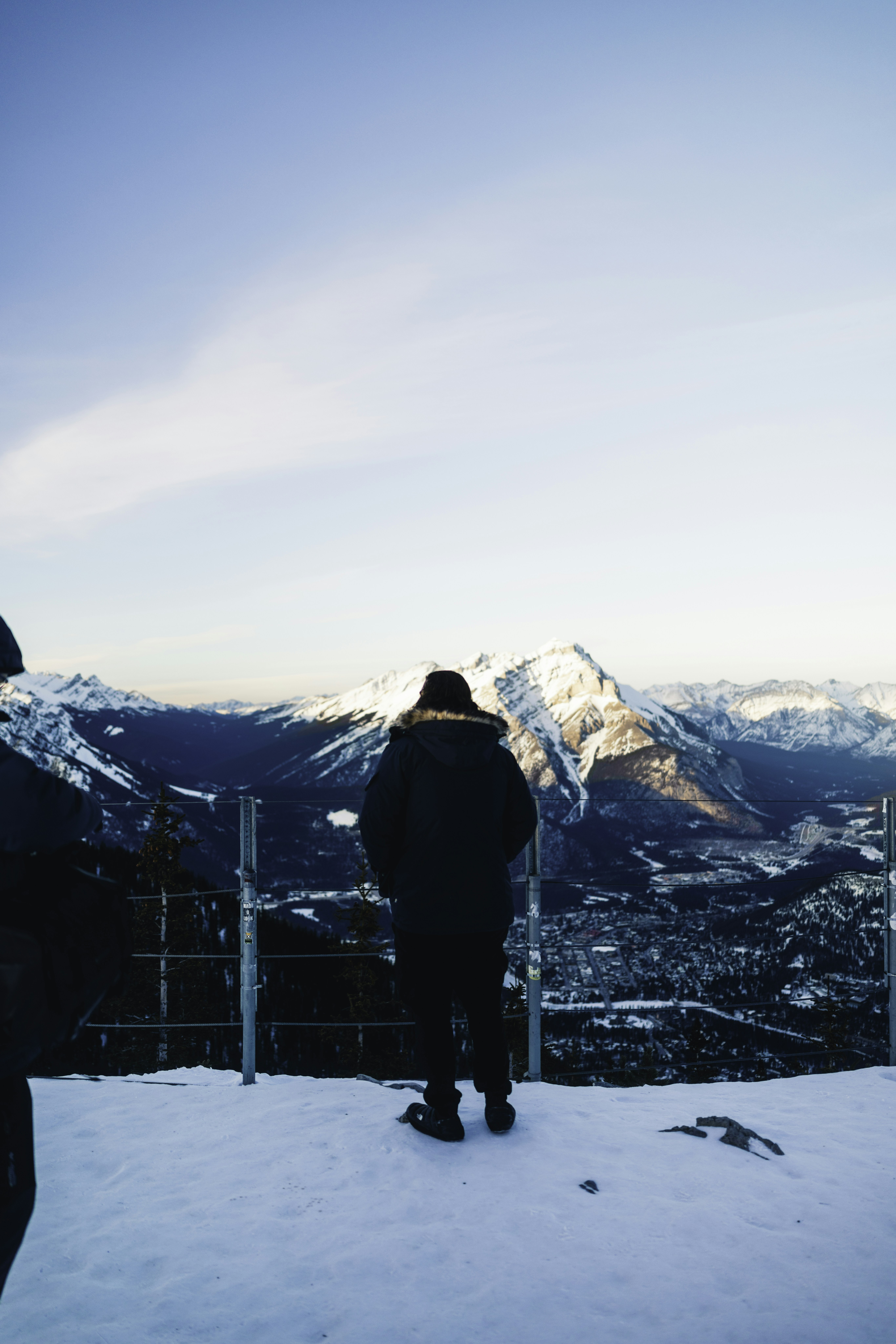 Silent Promenade Over Snow-Capped Peaks