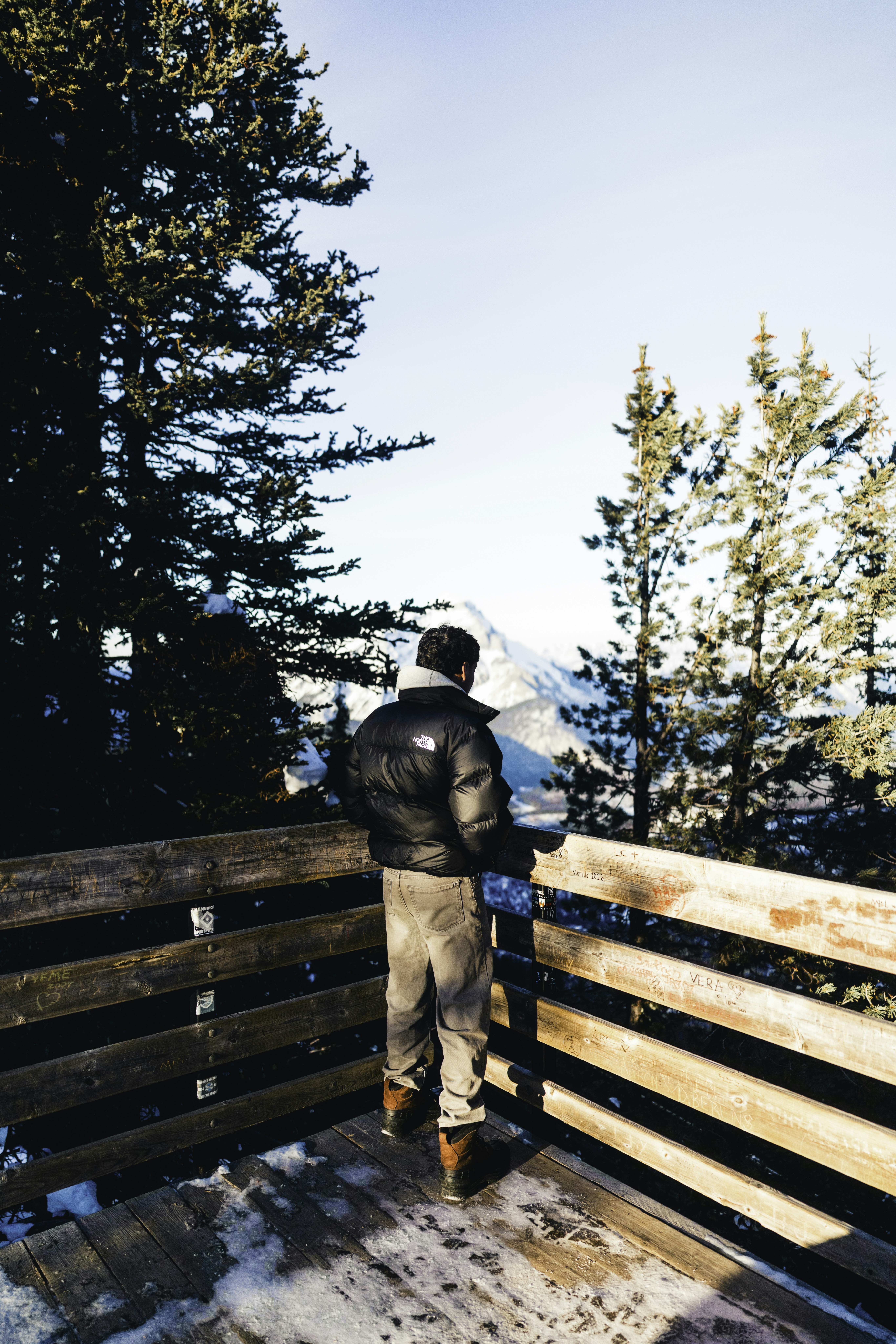Winter Overlook: A Couple of Steps from the Edge