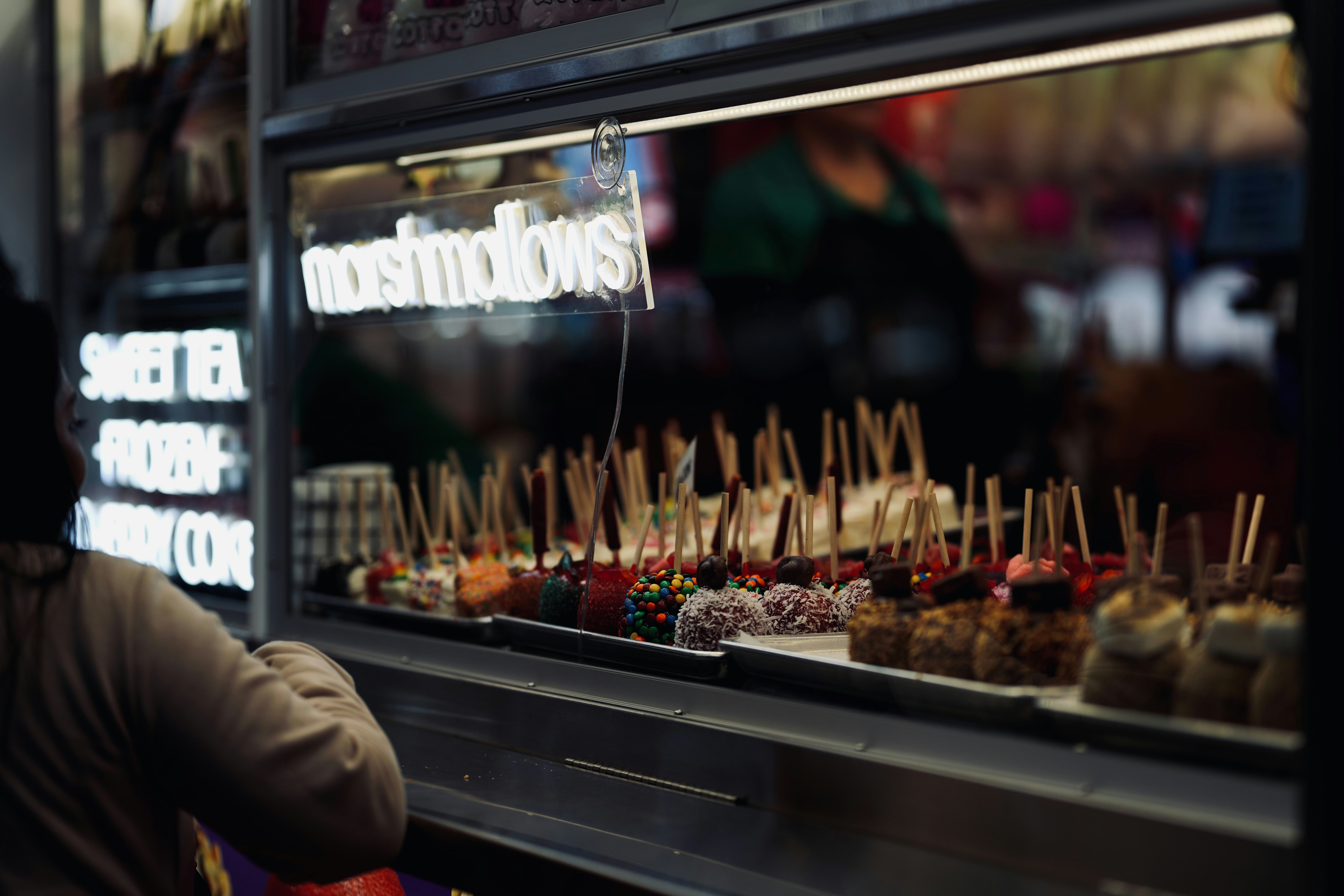 Skewered Sweetness at a Night Market Window