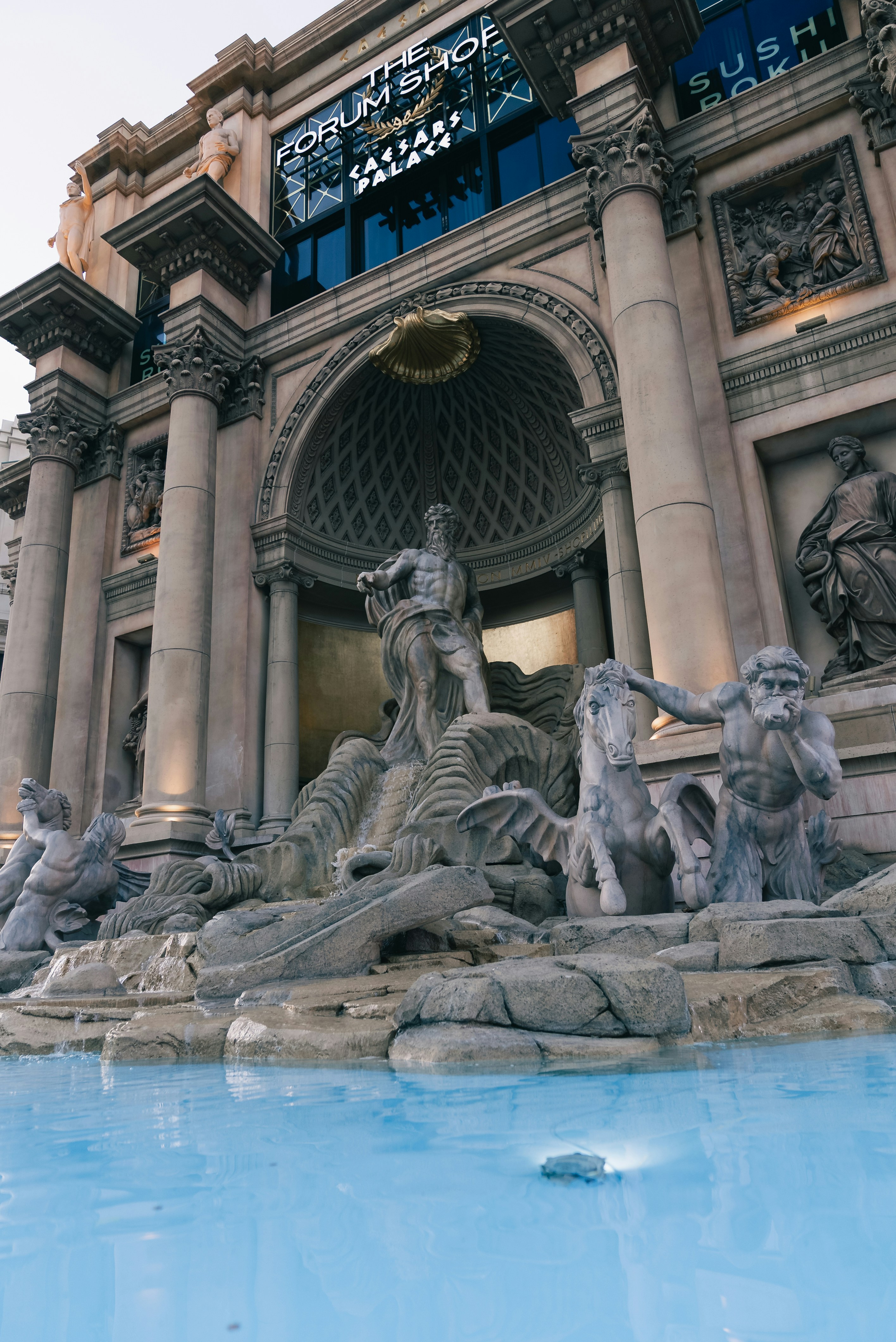 Statuesque Unending Fountain at the Grand Forum Exterior