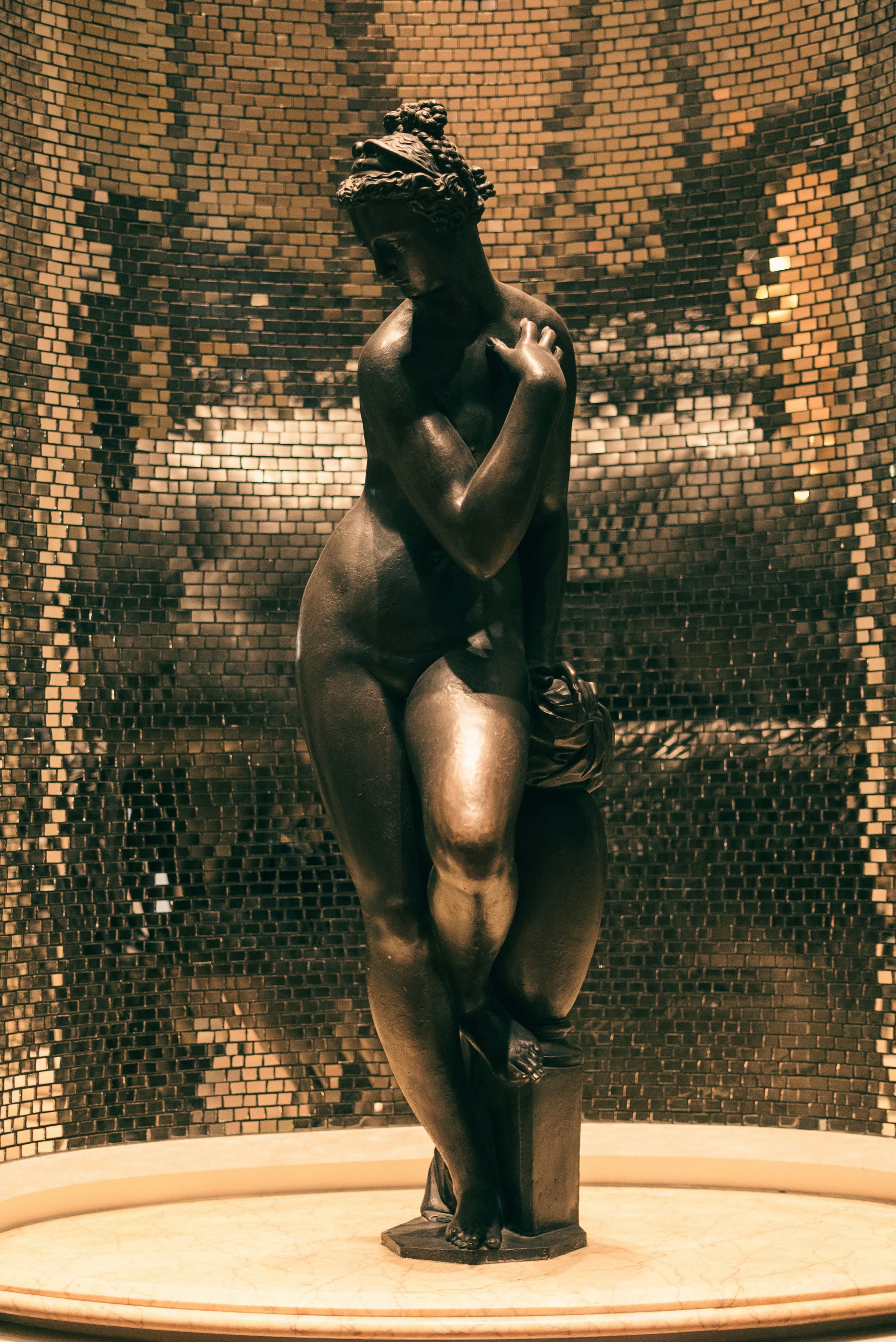 Bronze Muse in a Mosaic Chorus